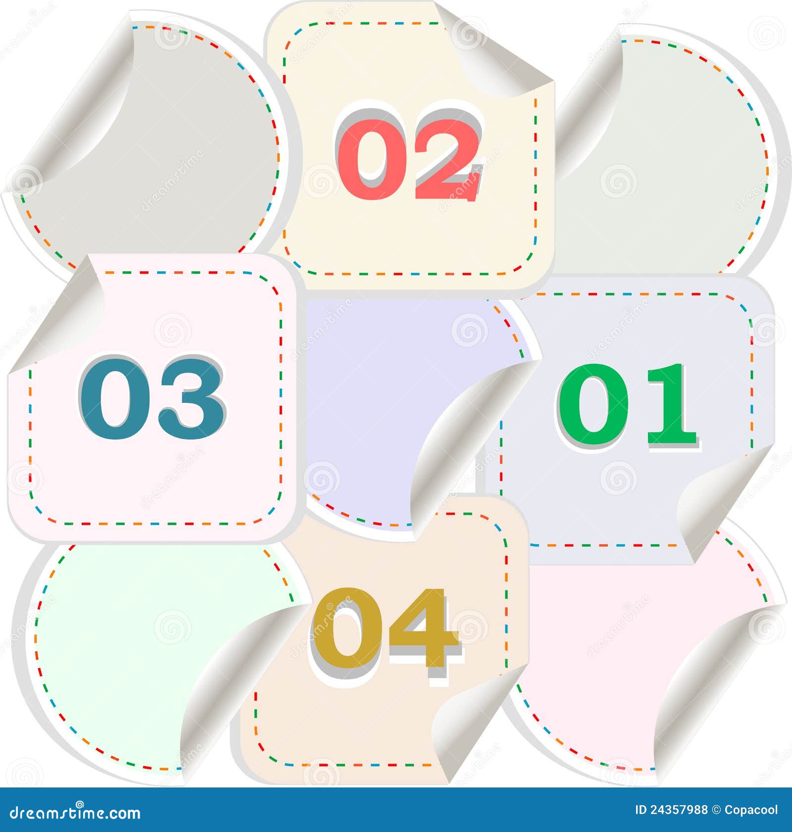 Design of Advertisement Numbers Labels Stickers Stock Vector ...