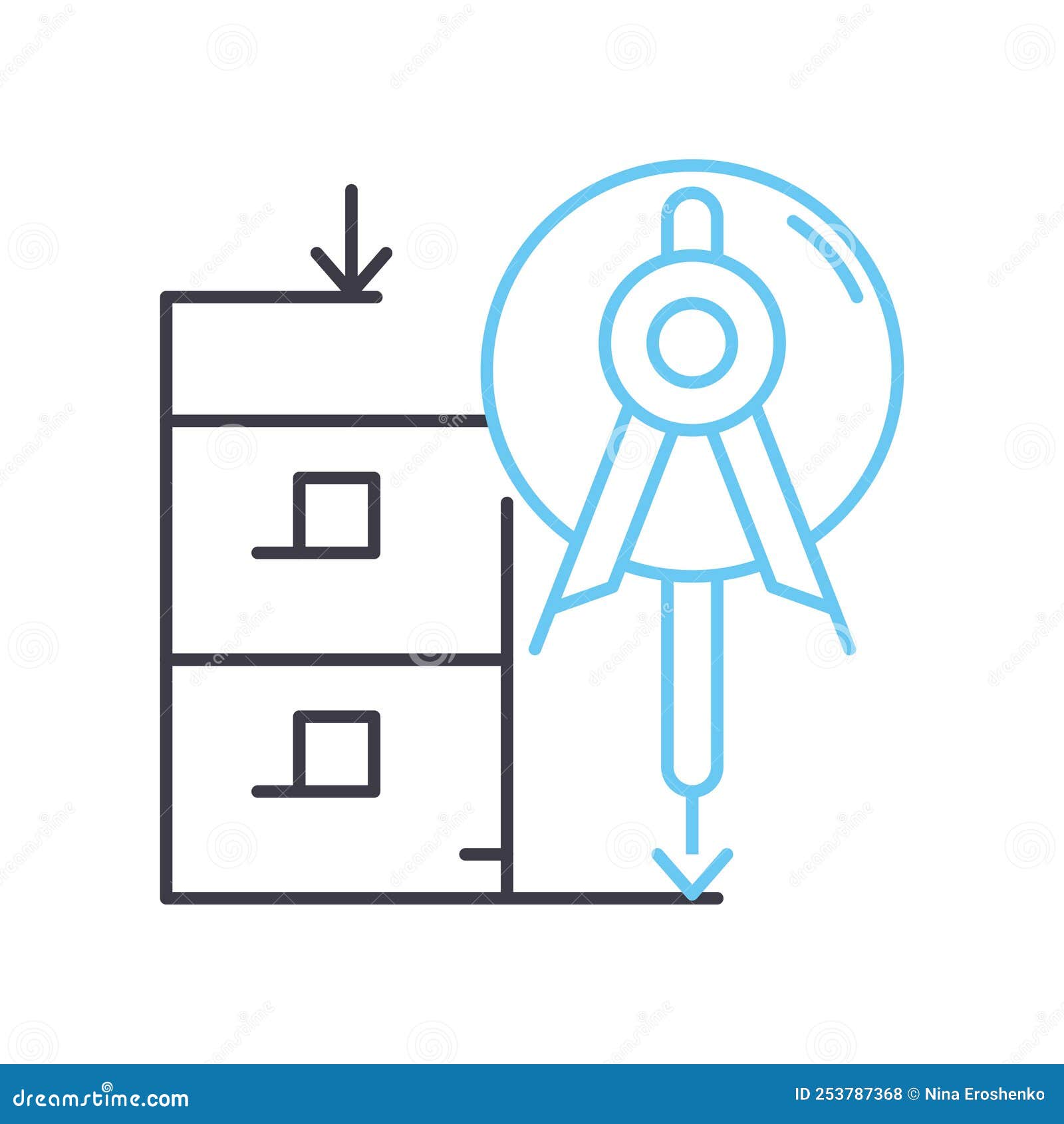 Design Analysis Line Icon, Outline Symbol, Vector Illustration, Concept ...