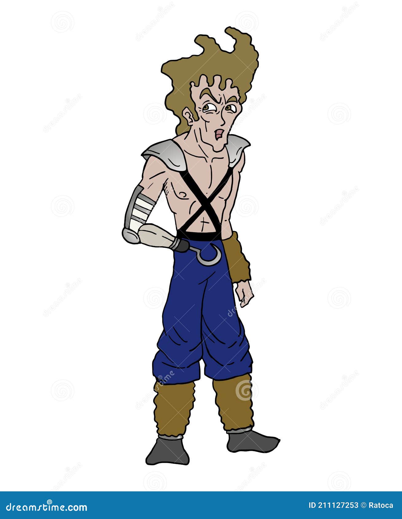 Design of Angry Warrior Illustration Stock Vector - Illustration of ...