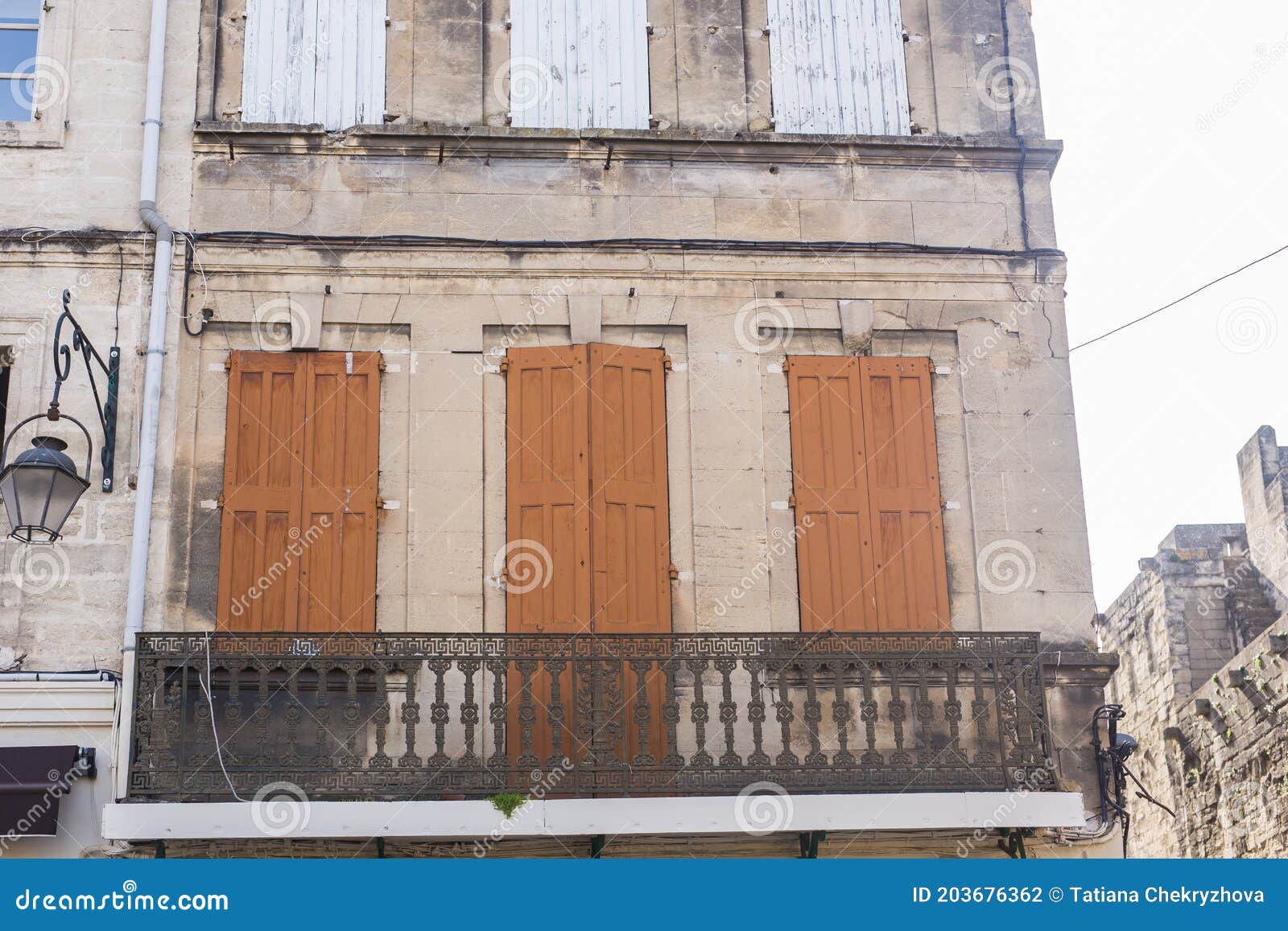 Design, Architecture and Exterior Concept - Old Ancient Balconies Stock ...