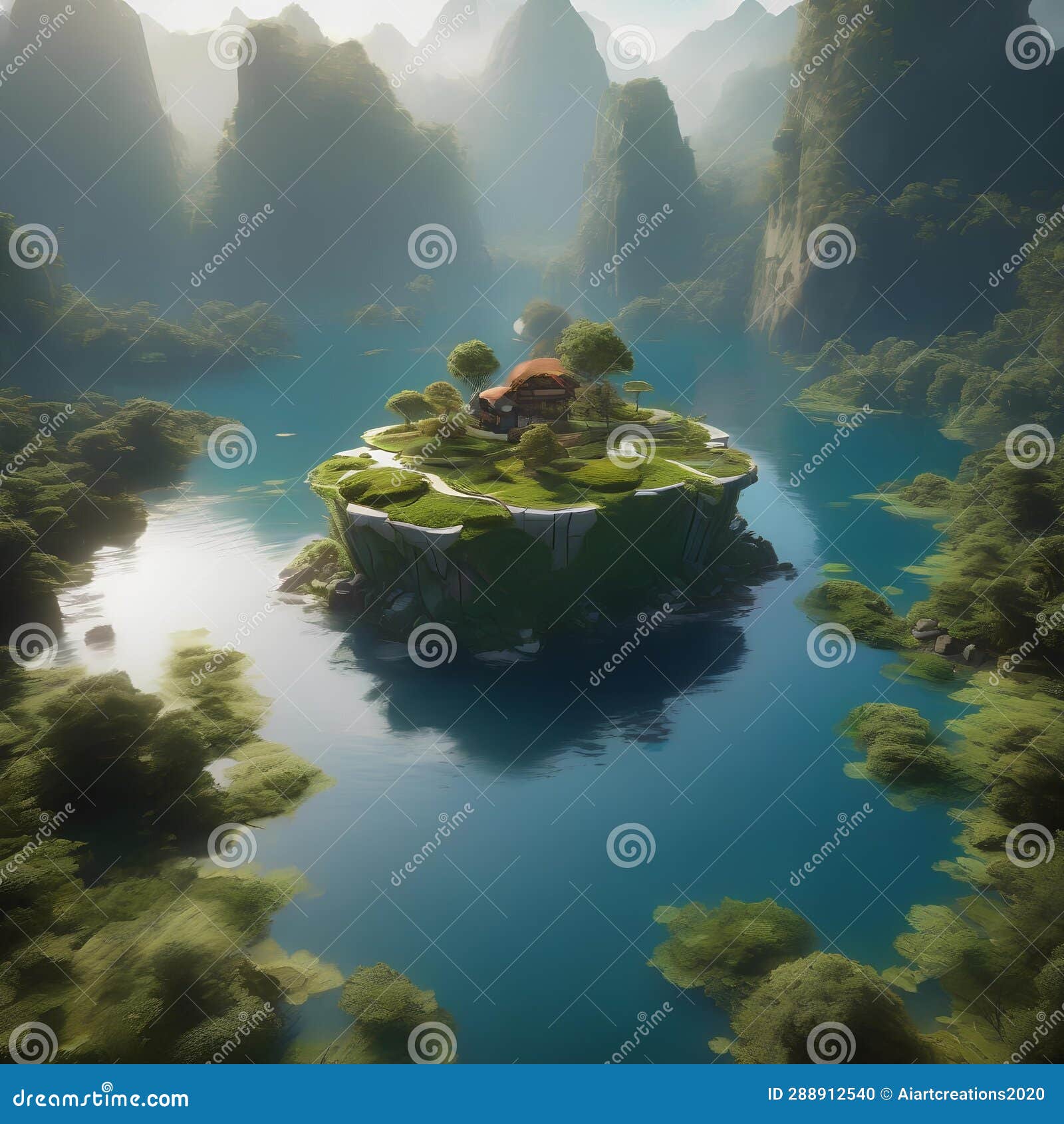 Design an Array of Floating Islands, Each with Its Own Ecosystem and ...