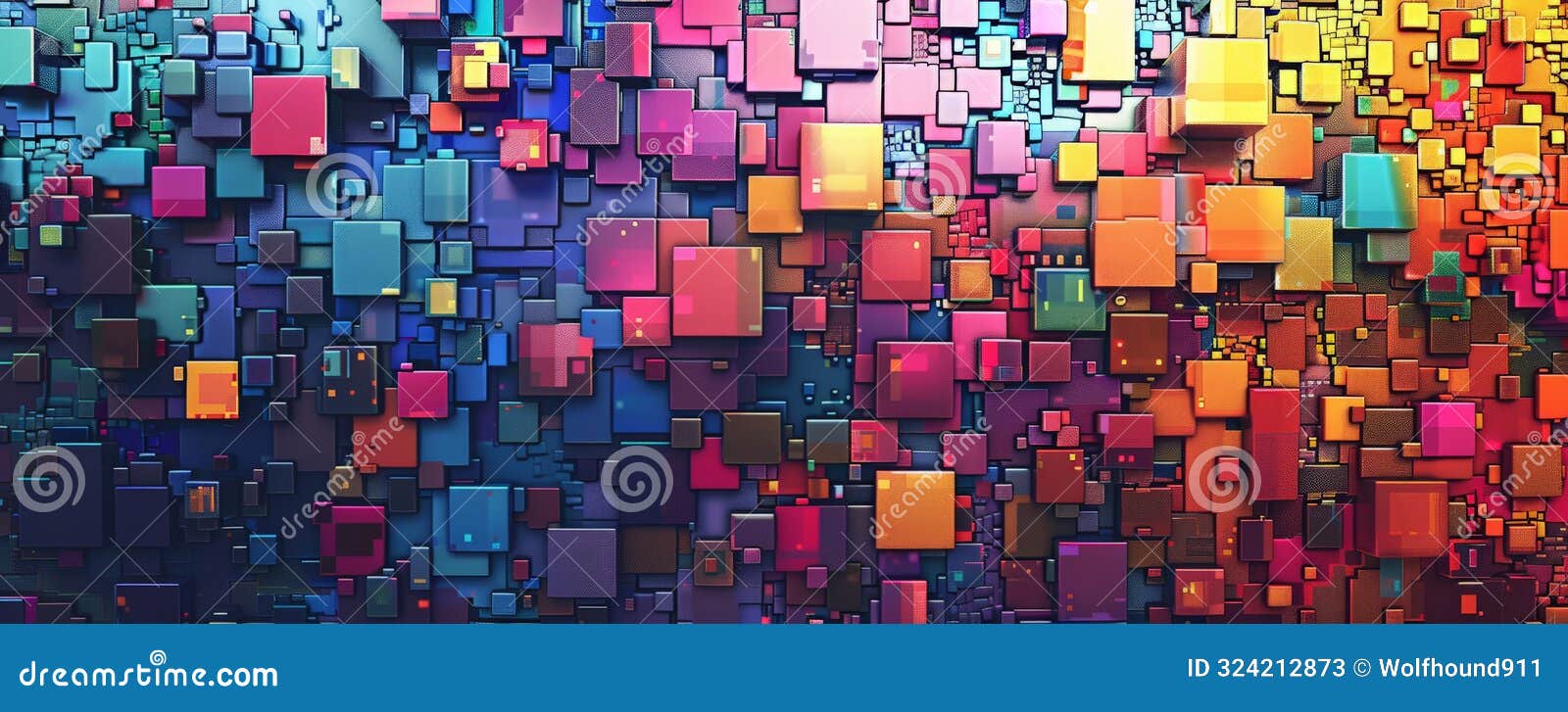 Design Art Background Featuring a Digital Pixel Art Pattern in Bright ...