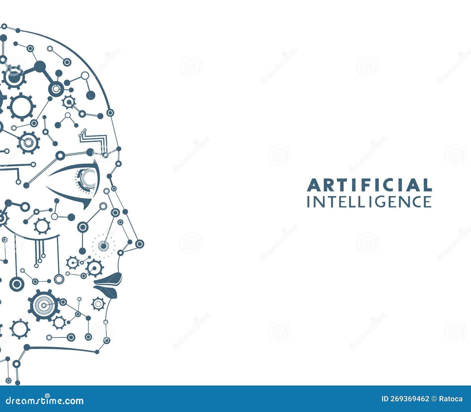 Design of Artificial Intelligence Illustration Stock Vector ...