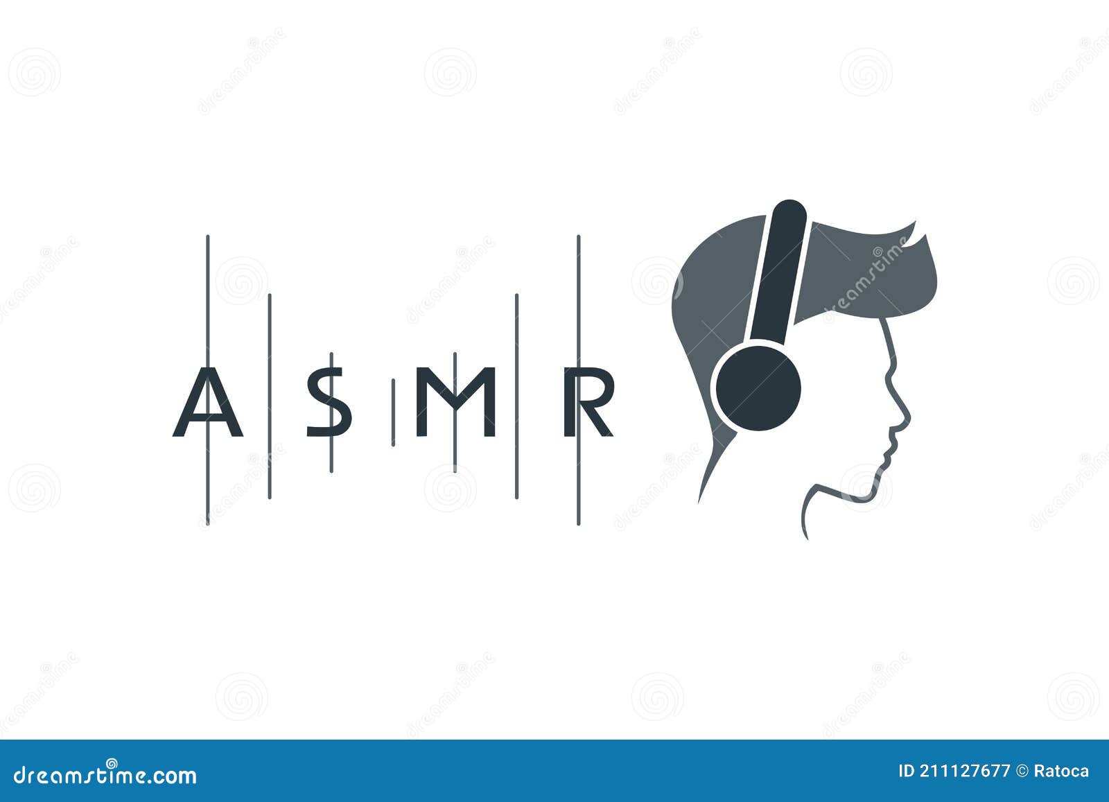 Design of ASMR relax sound stock vector. Illustration of flat - 211127677