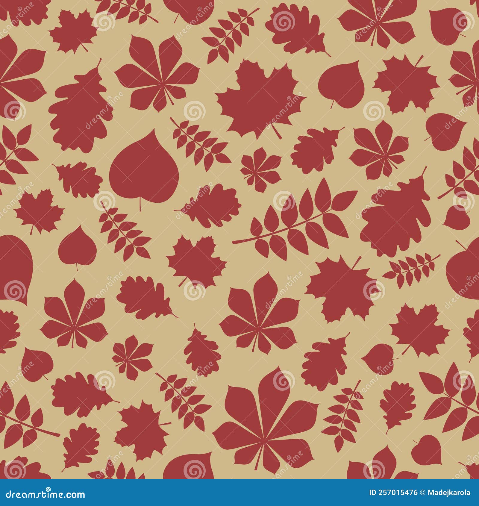 Design of Autumn Pattern. Background with Leaves Stock Illustration ...