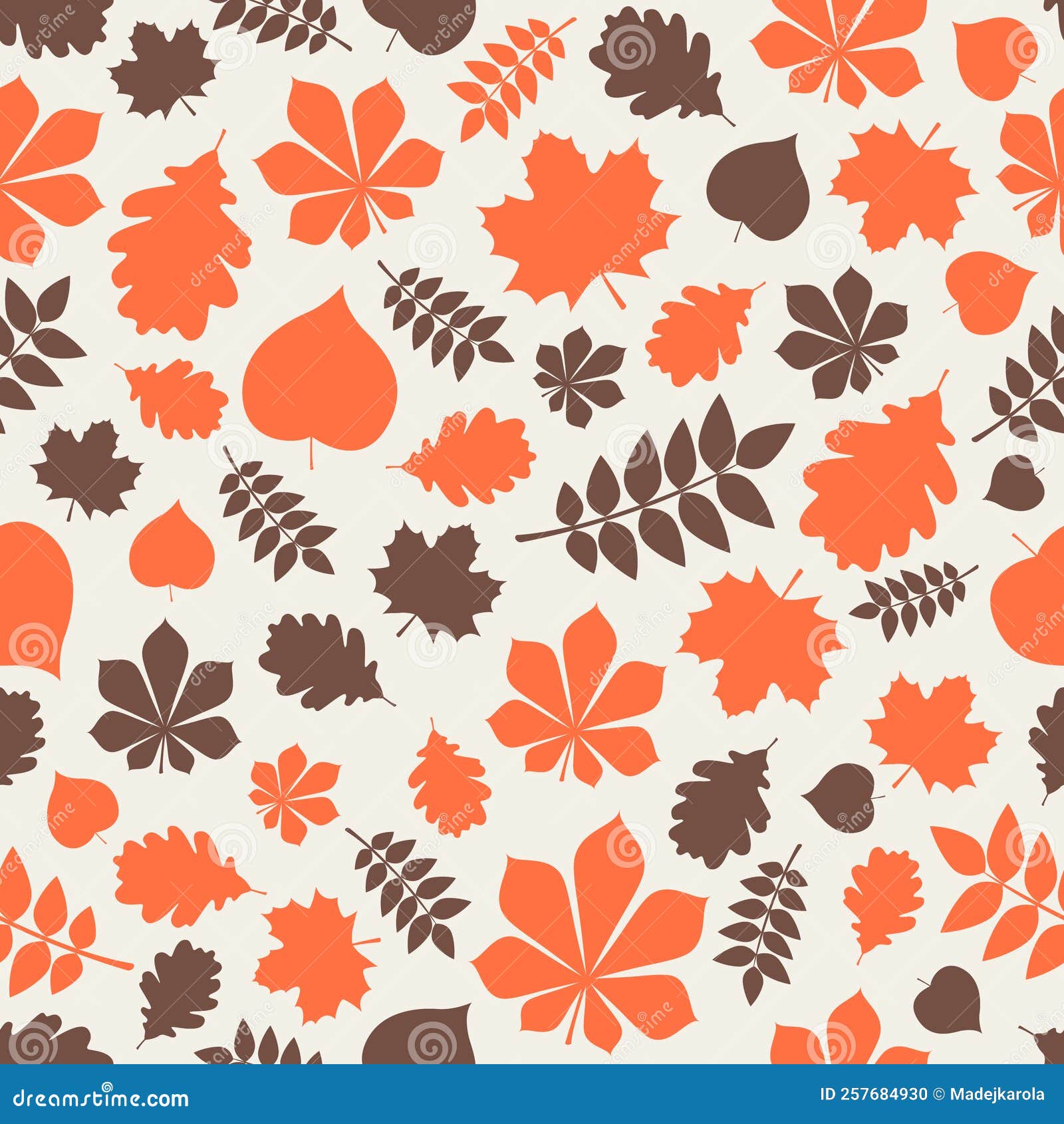 Design of Autumn Pattern. Background with Leaves Stock Illustration ...
