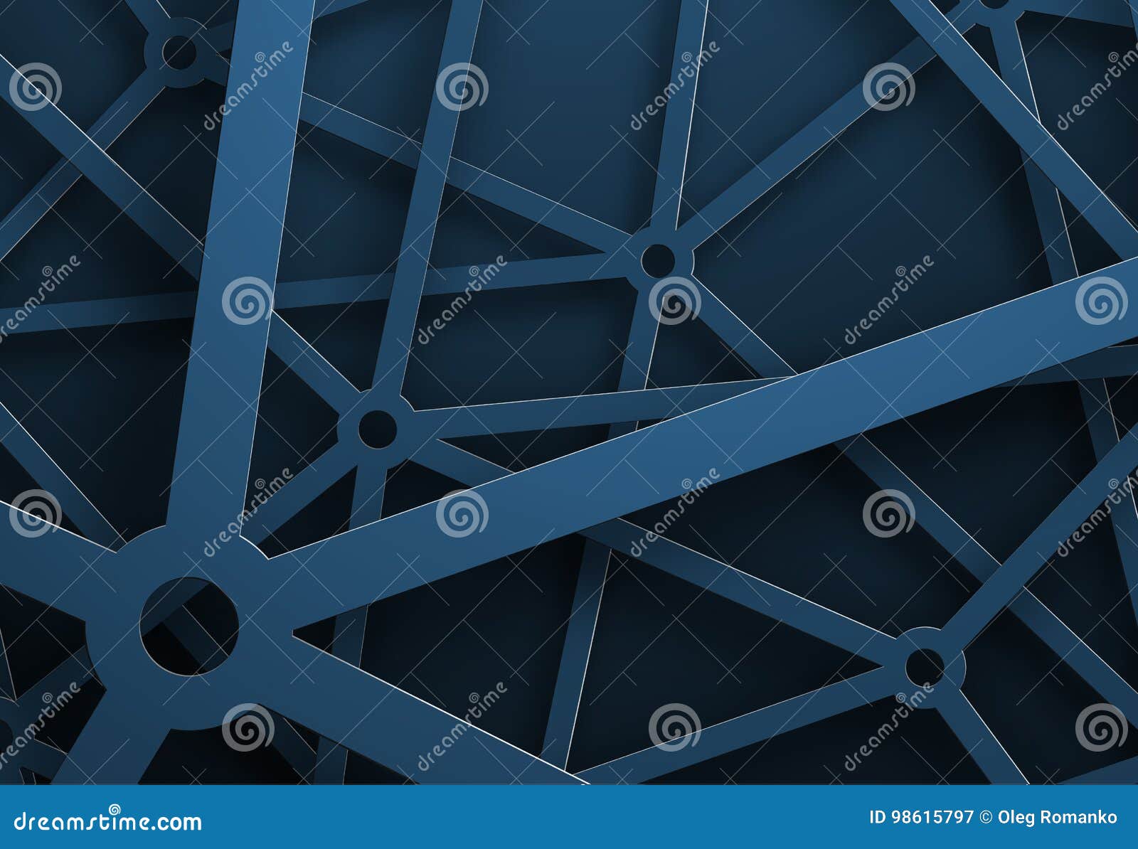 Design Background with a Cobweb of Blue Lines Stock Vector ...