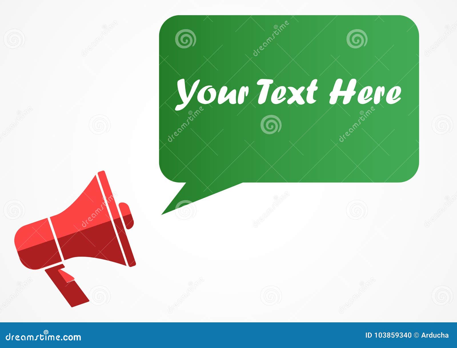 Banner Announcement Megaphone Design Stock Vector - Illustration of ...