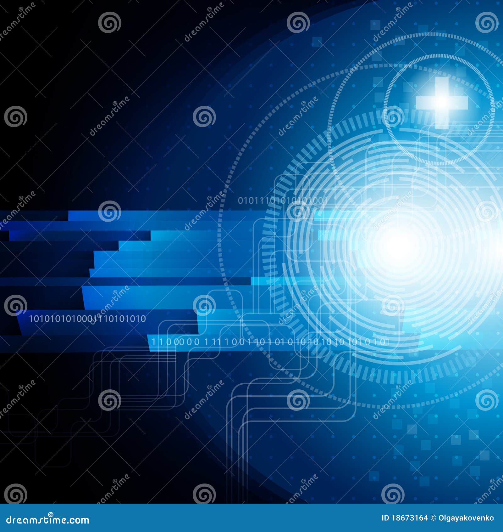 Design Background with the Digital Elements Stock Vector - Illustration ...