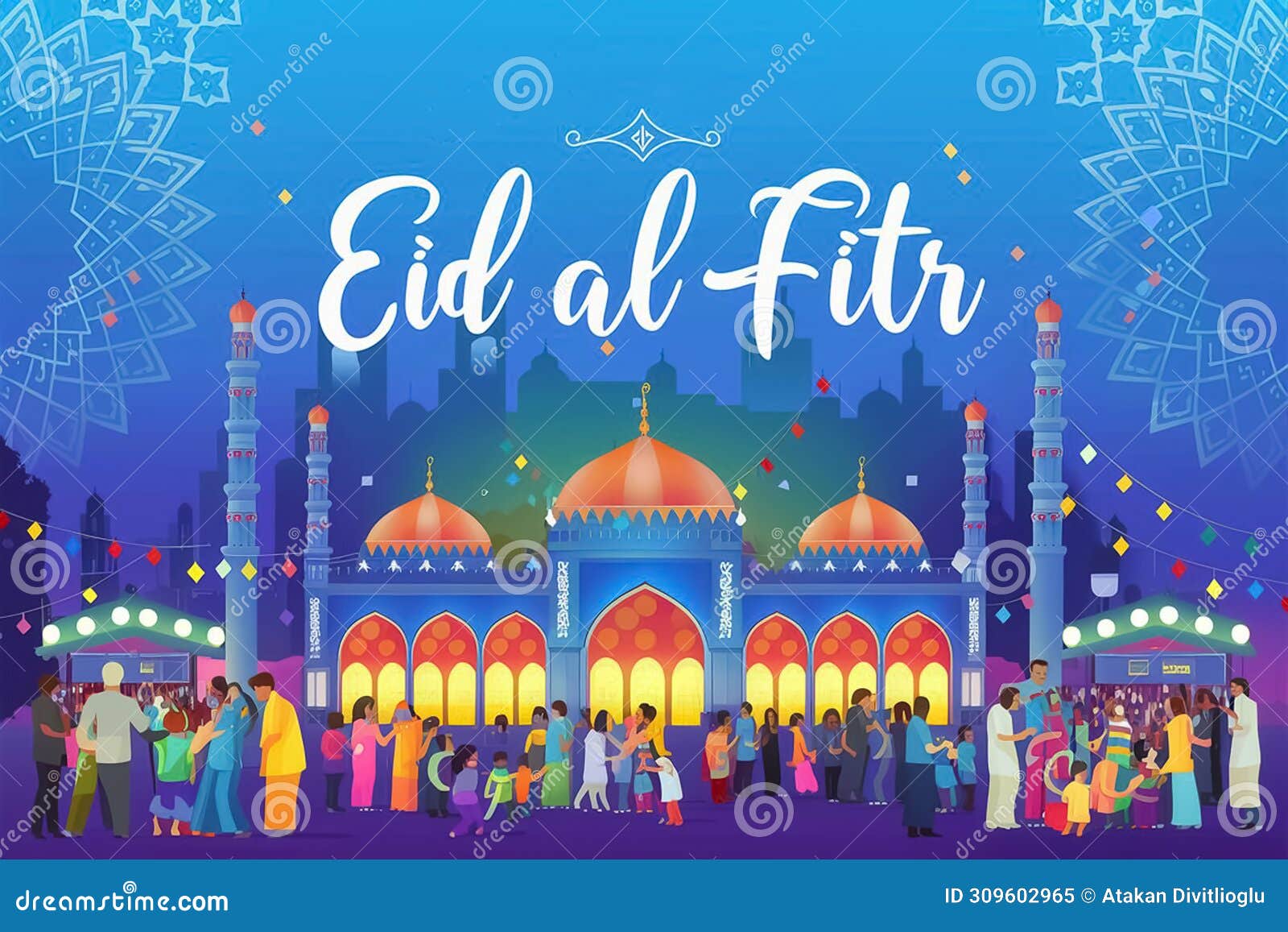 Design Background in Ramadan Style Stock Illustration - Illustration of ...