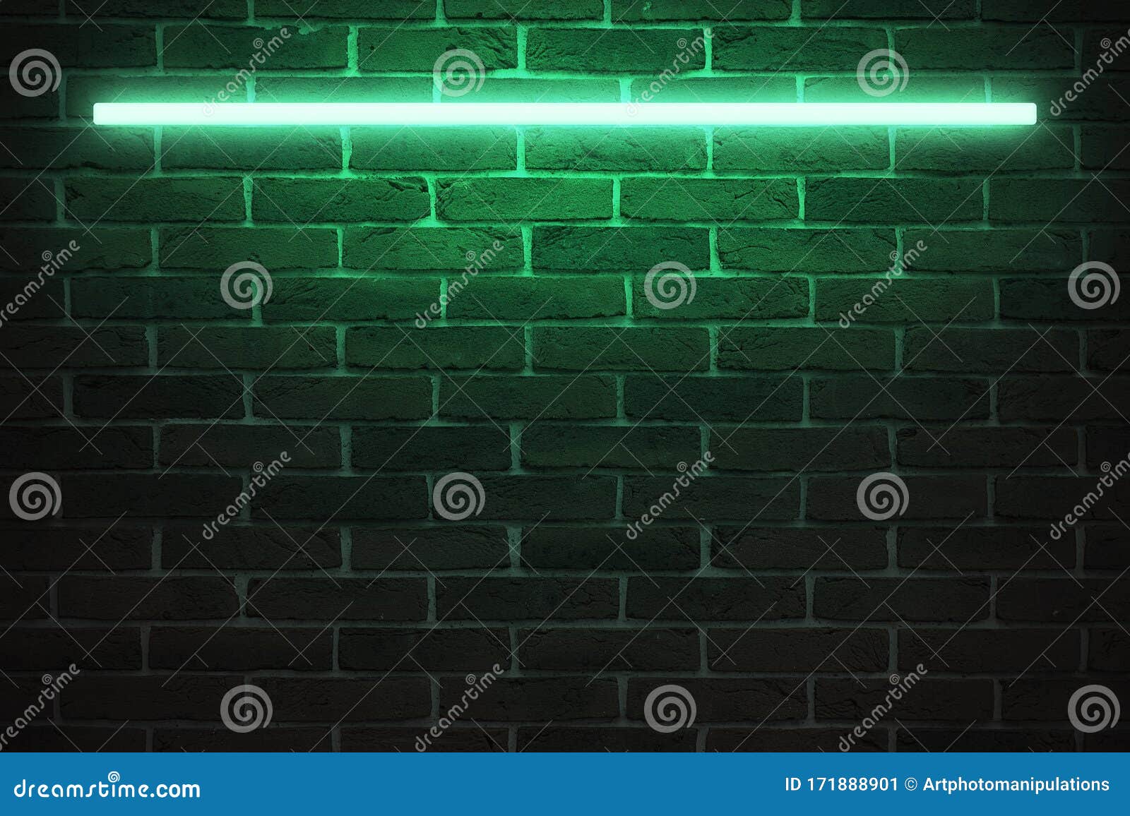 For Design Background Texture of Empty Red Brick Wall with Turquoise ...