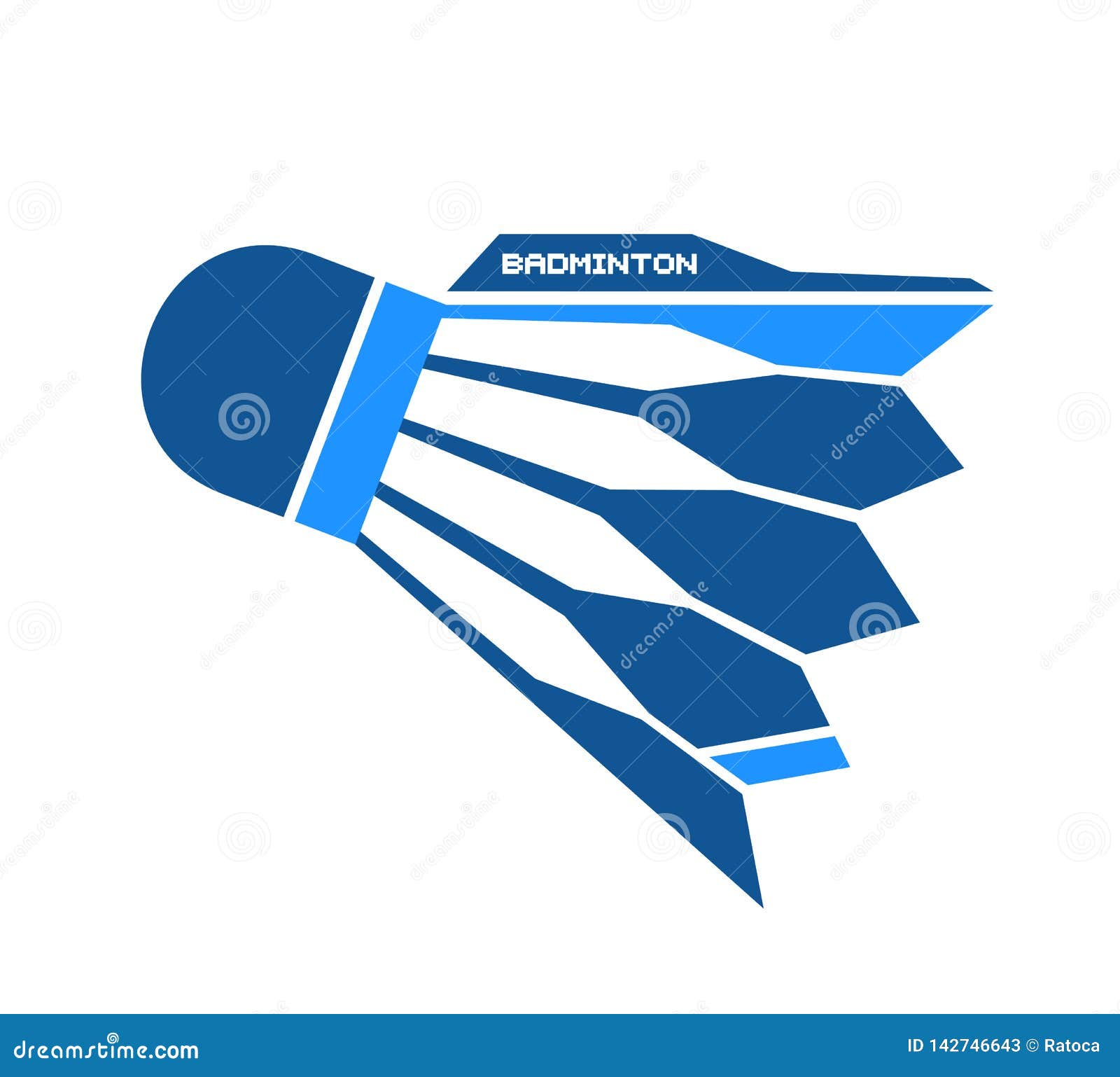 Design of Badminton Ball Symbol Stock Vector - Illustration of ...
