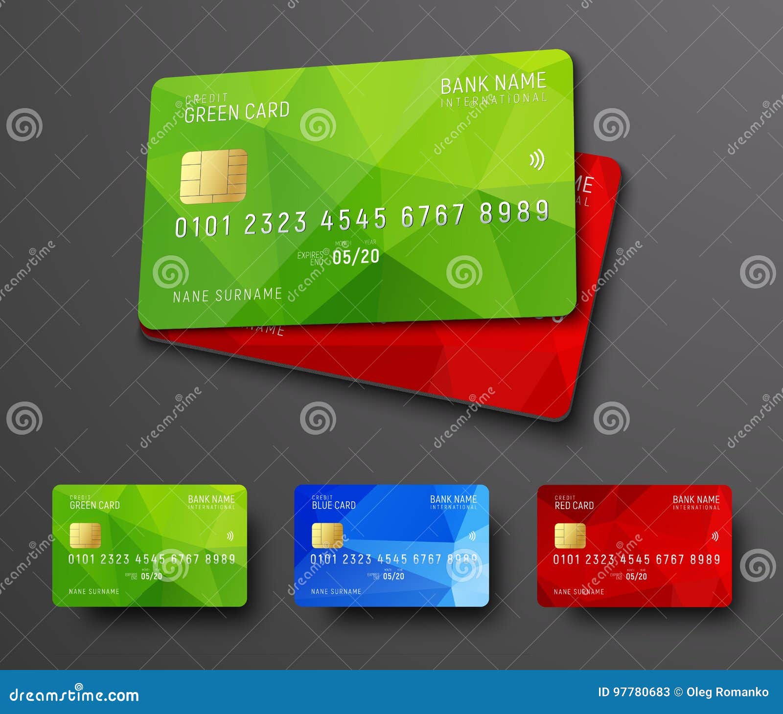 Design of a Bank Credit Debit Card. Stock Vector - Illustration of ...