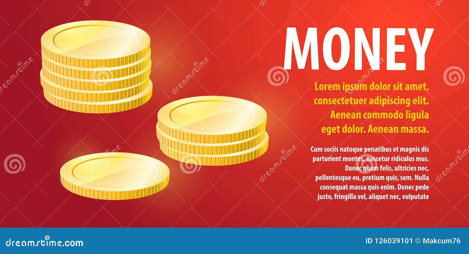 Design a Banner Template on a Theme of Money. Stock Vector ...