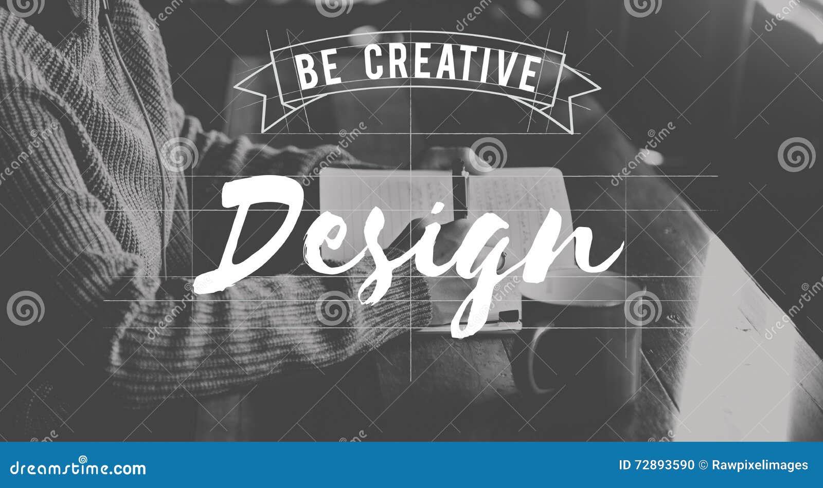 Design Be Creative Art Graphic Concept Stock Photo - Image of cafe ...