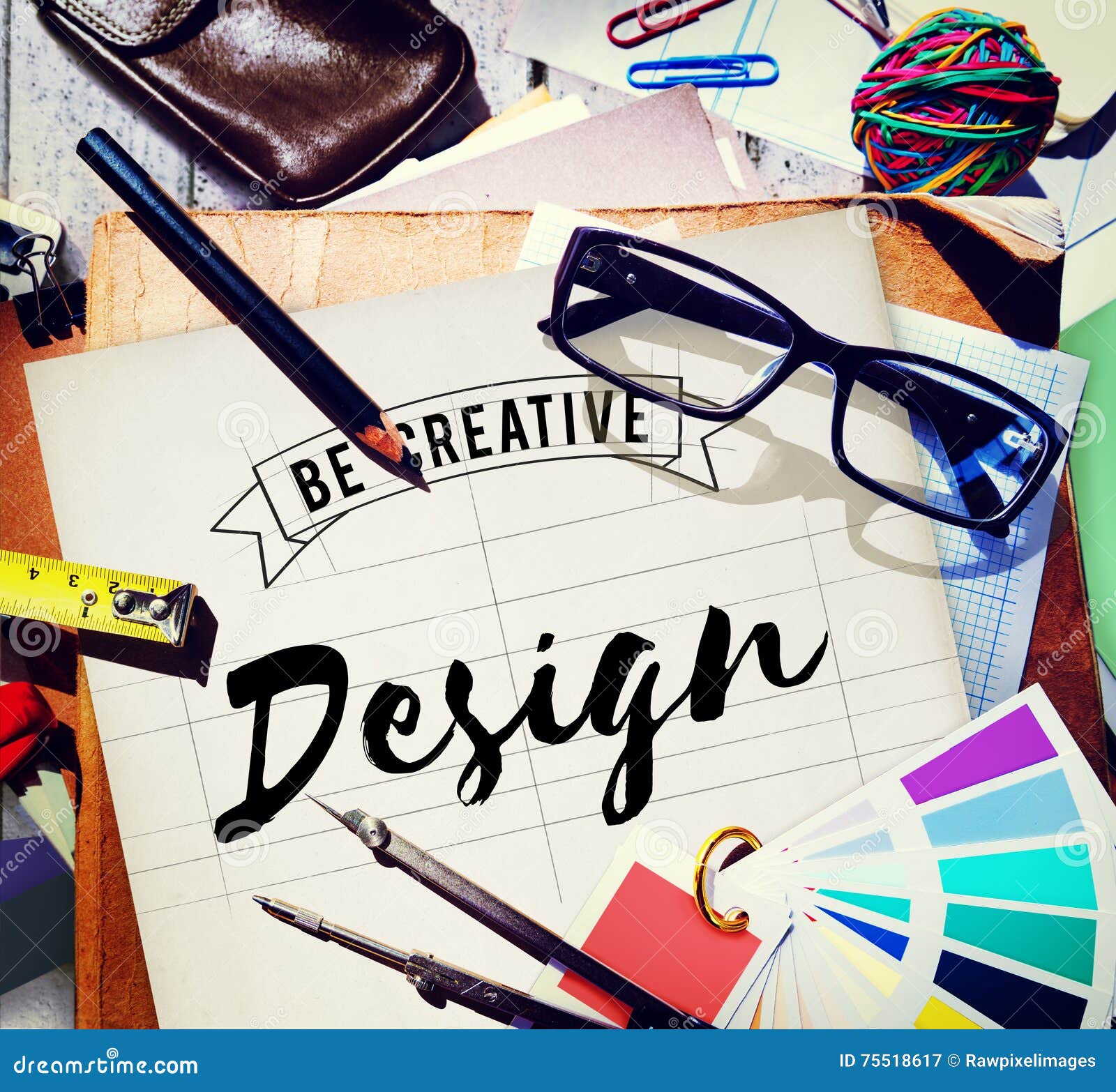 Design Be Creative Art Graphic Concept Stock Image - Image of concept ...