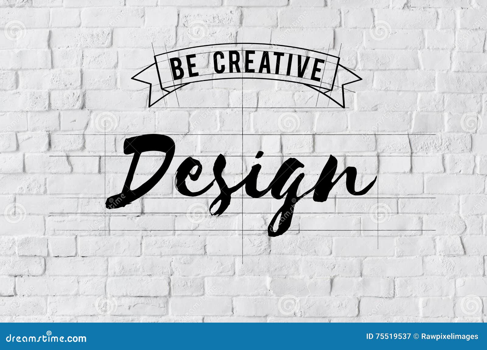 Design Be Creative Art Graphic Concept Stock Image - Image of color ...