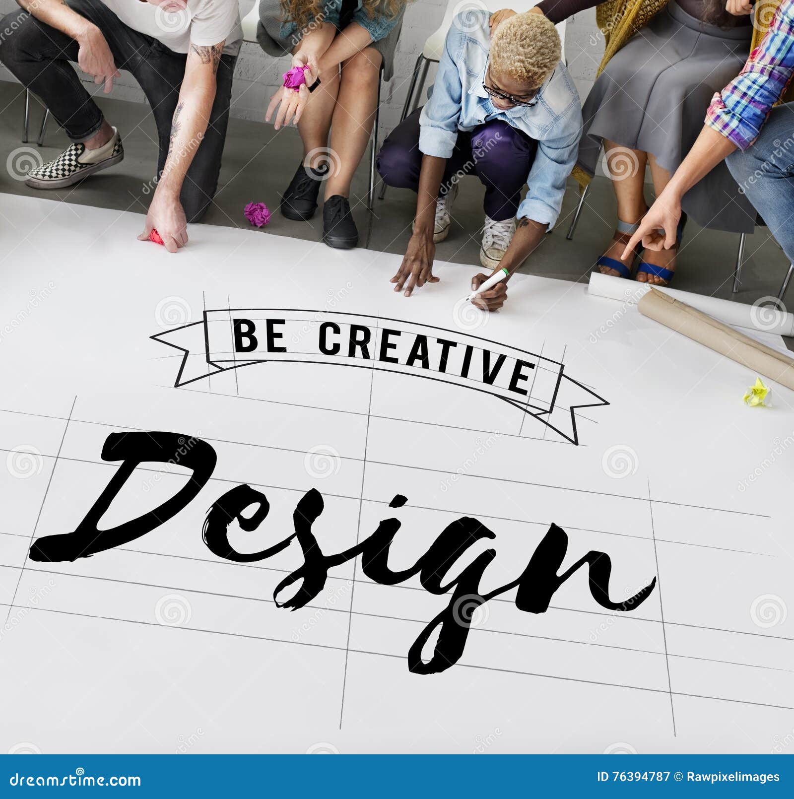Design Be Creative Art Graphic Concept Stock Image - Image of male ...