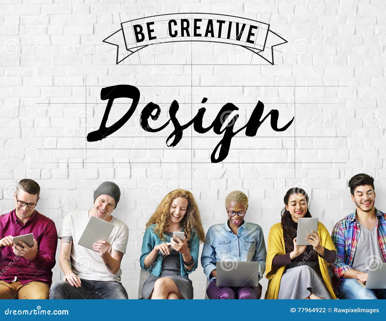 Design Be Creative Art Graphic Concept Stock Photo - Image of messaging ...