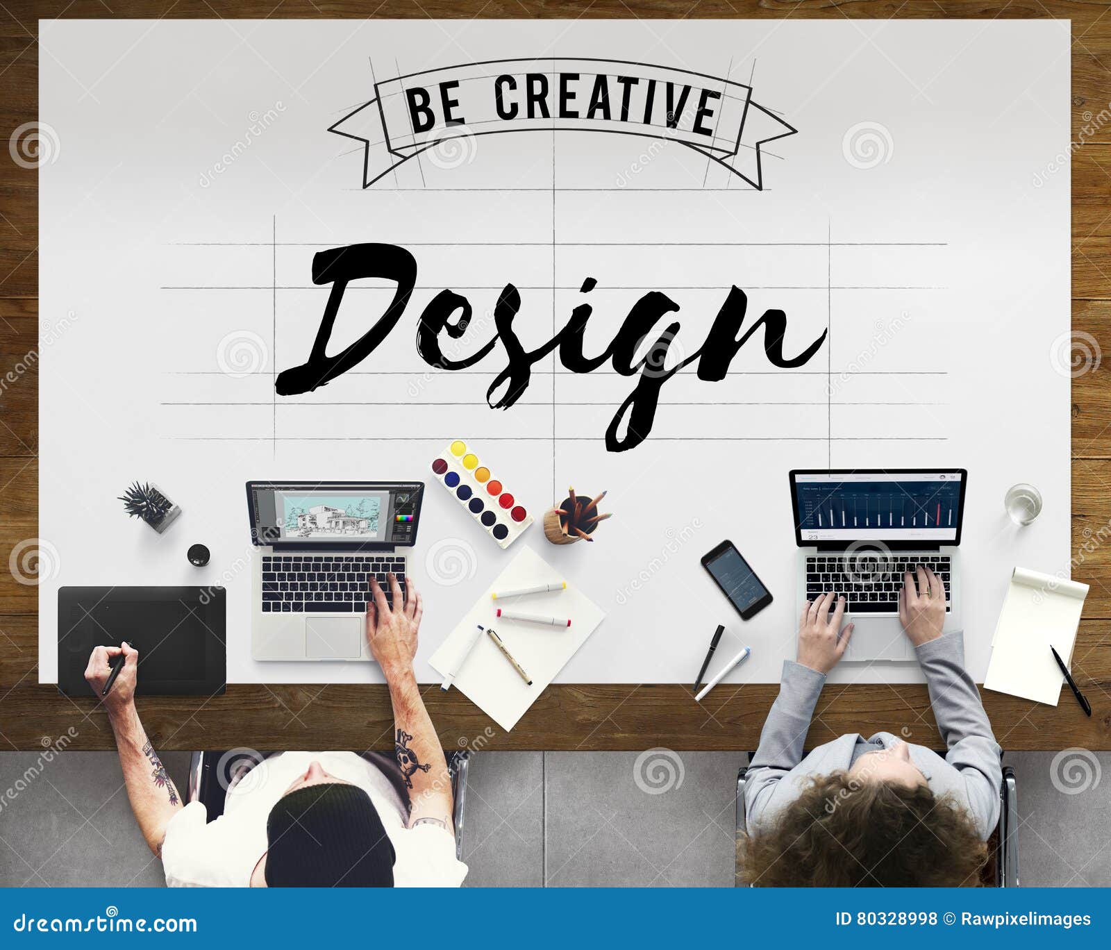 Design Be Creative Art Graphic Concept Stock Photo - Image of computer ...
