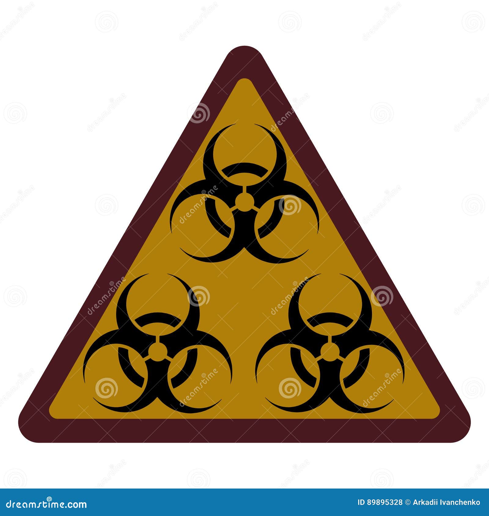 Design with Bio-hazard Symbol Printed Stock Vector - Illustration of ...