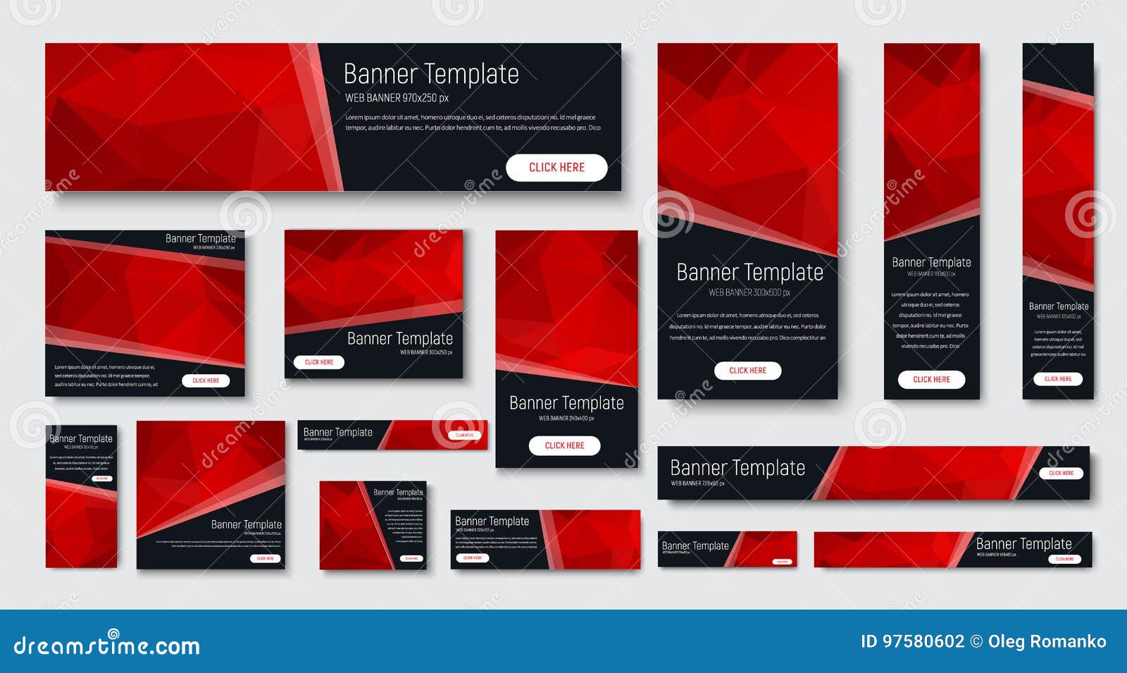Standard Size Web Banners Vector Illustration | CartoonDealer.com #25964552