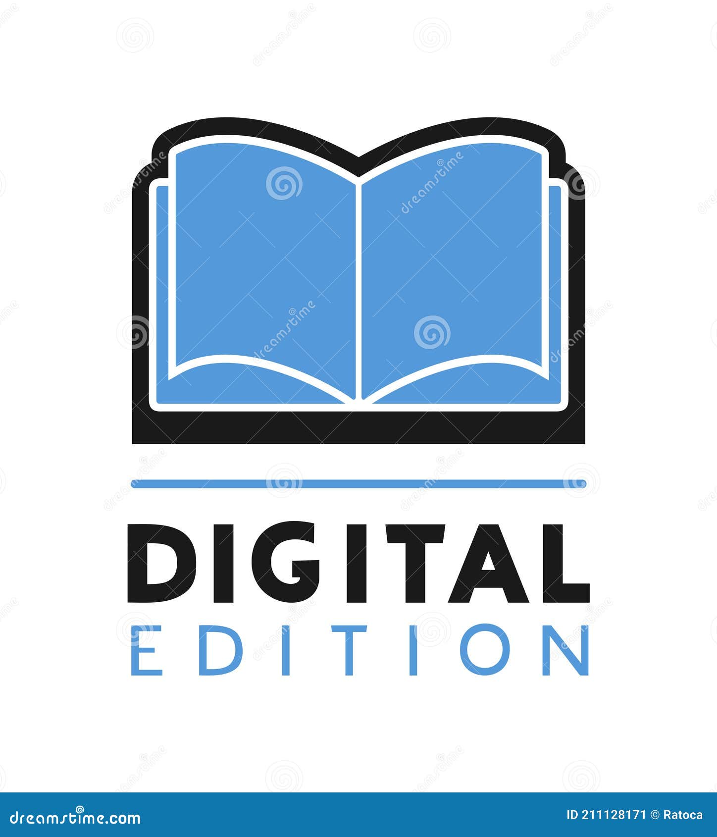 Design of Book Digital Edition Symbol Stock Vector - Illustration of ...