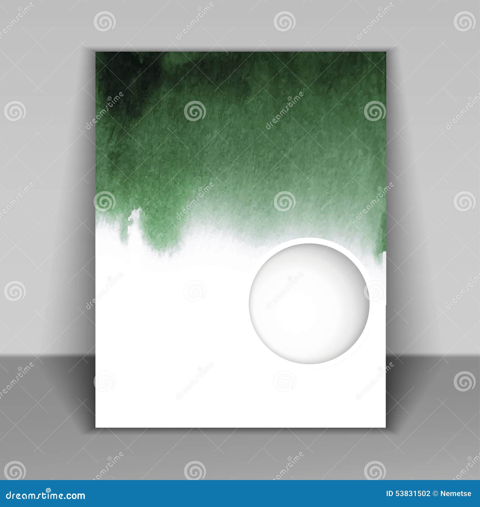 Design Booklet with Beautiful Watercolor Background Stock Vector ...