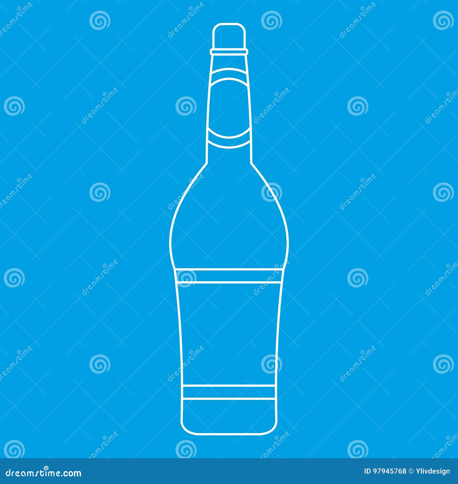 Design Bottle Icon, Outline Style Stock Vector - Illustration of ...