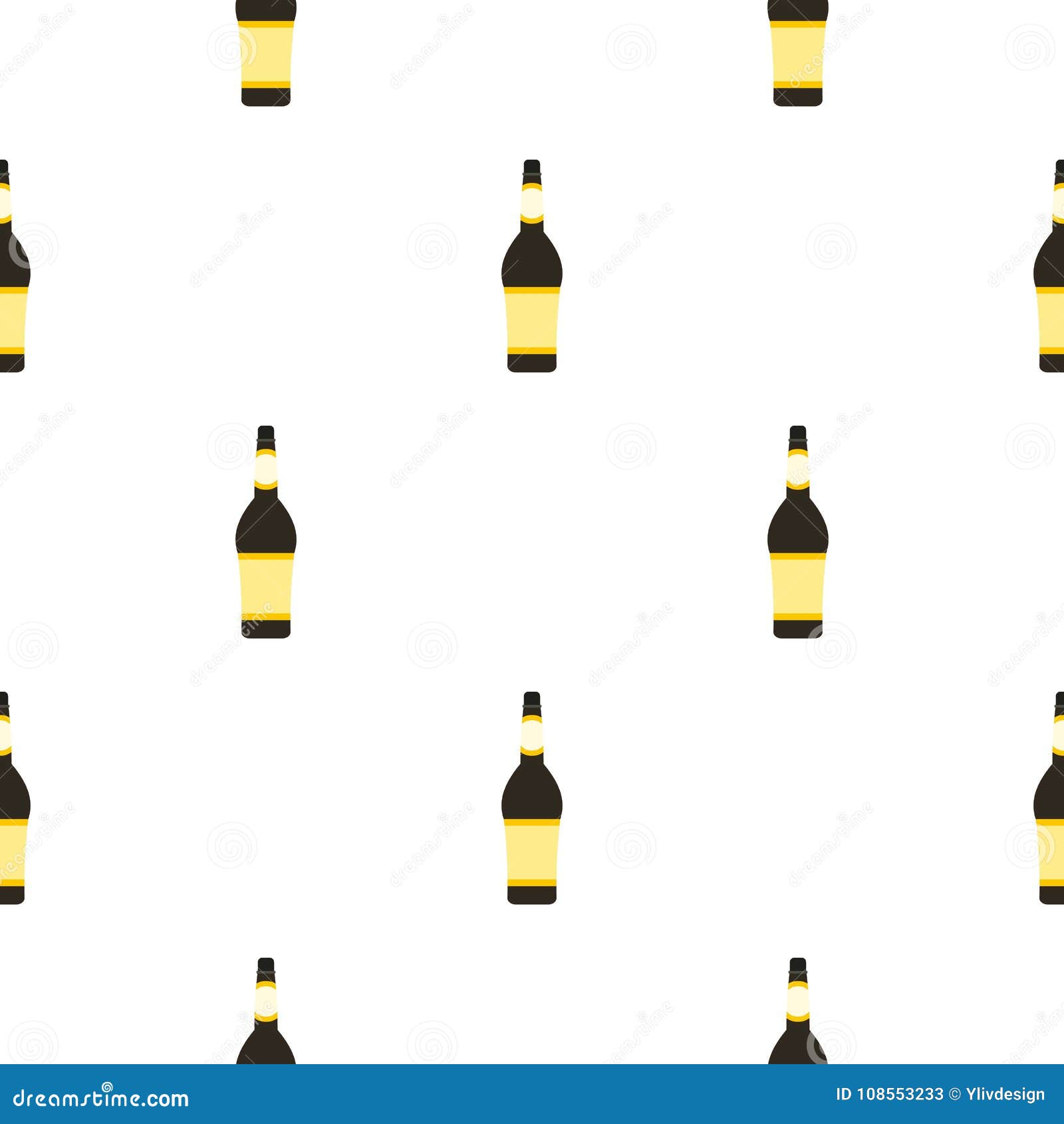 Design Bottle Pattern Seamless Stock Vector - Illustration of holiday ...