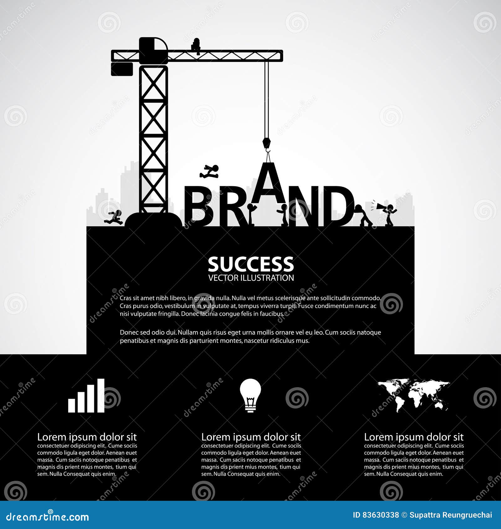 Design Brand Building Concept, Vector Illustration. Stock Vector ...