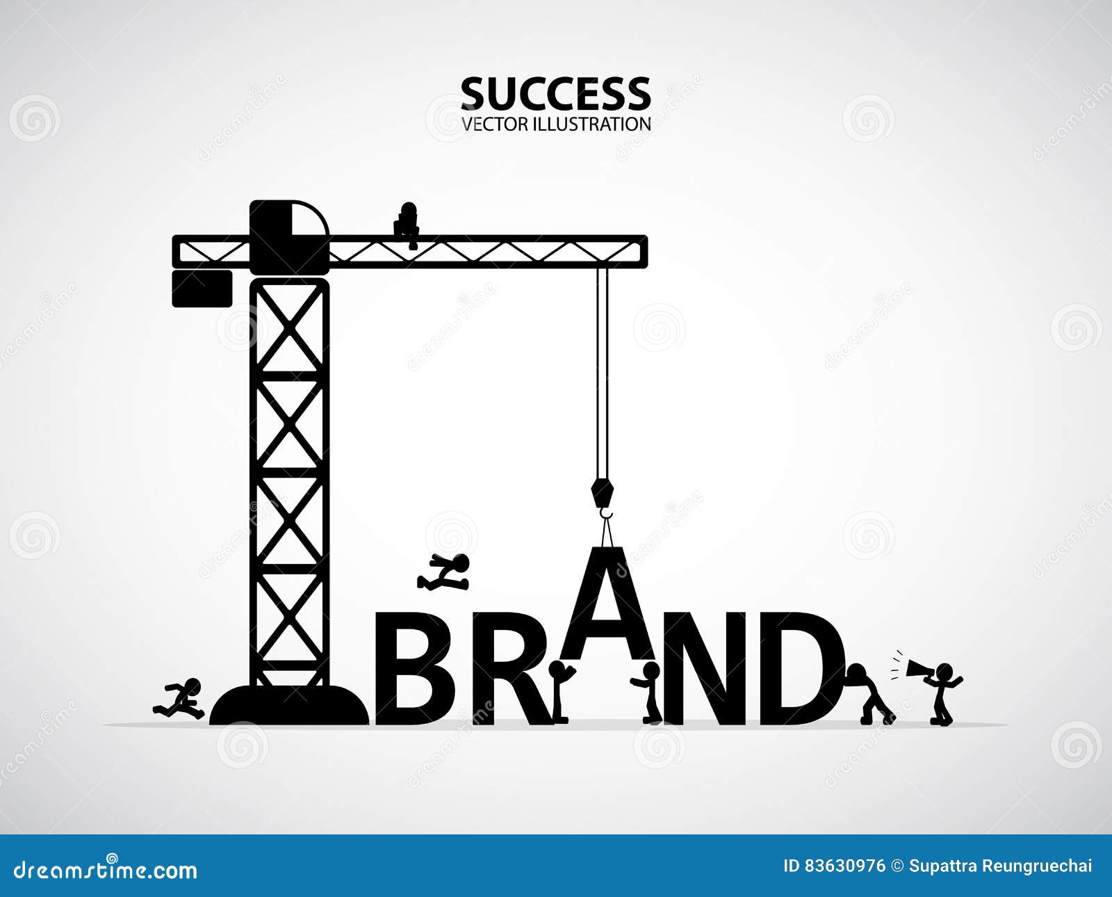 Design Brand Building Concept, Vector Illustration. Stock Vector ...