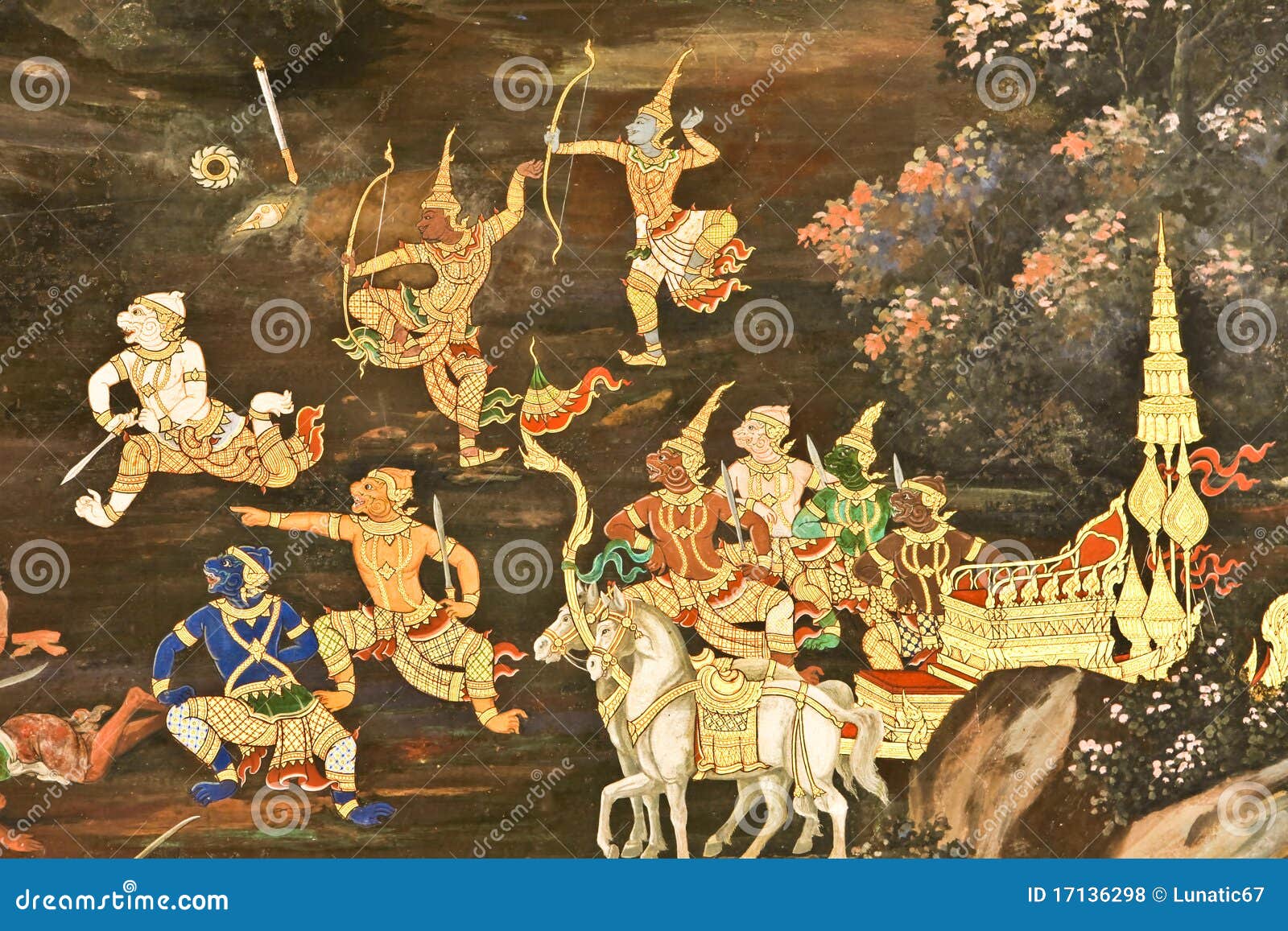 Design on Buddhist temple. stock photo. Image of pattern - 17136298