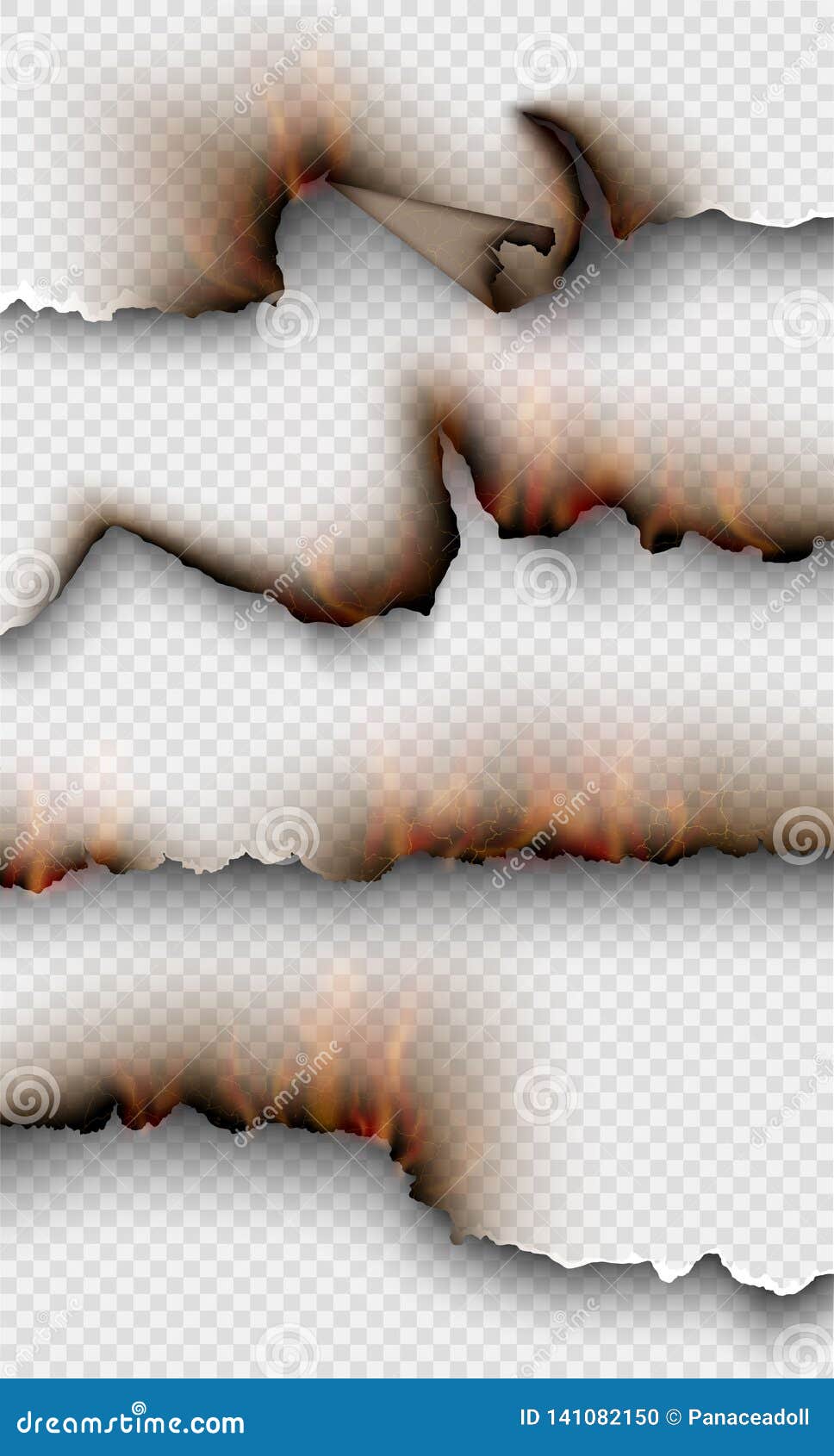 Design Burning Templates Torn Paper with Fire Stock Illustration ...
