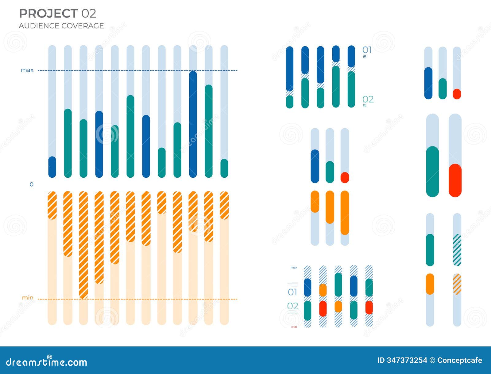 Design Business Elements Charts in Color. Vector Illustration. Stock ...