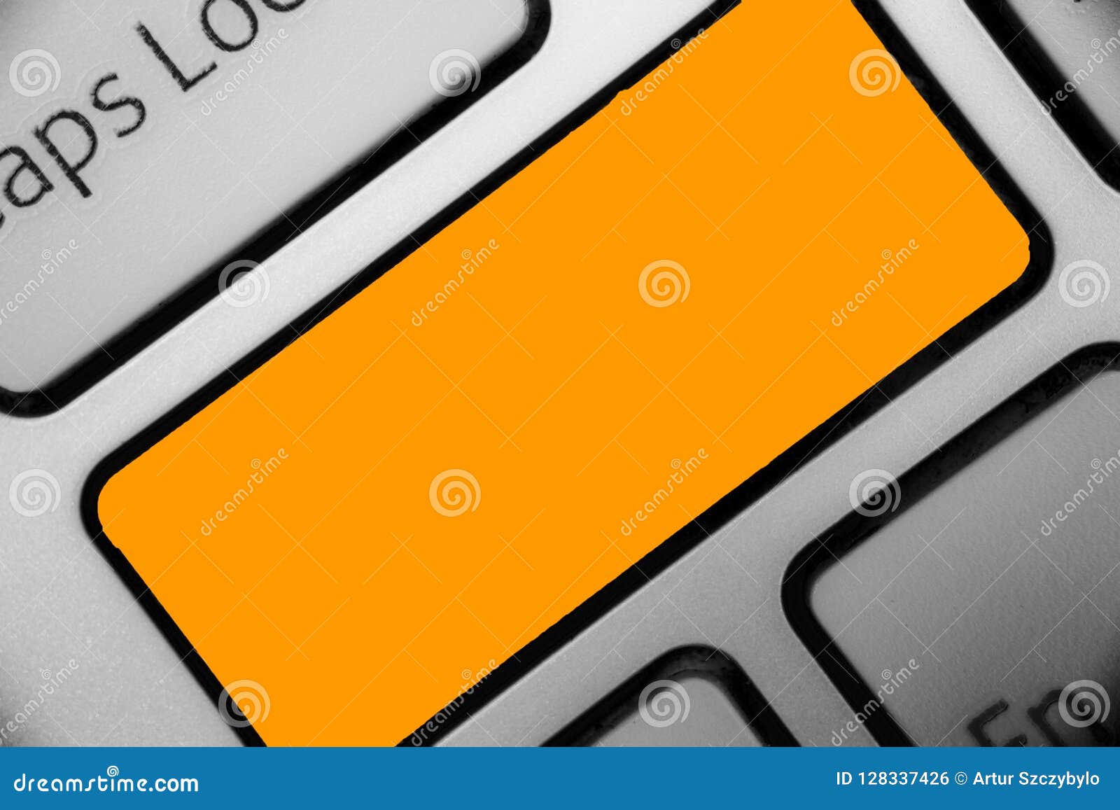 Keyboard With Orange Key Enter And Word You`re Impression Button Pc ...