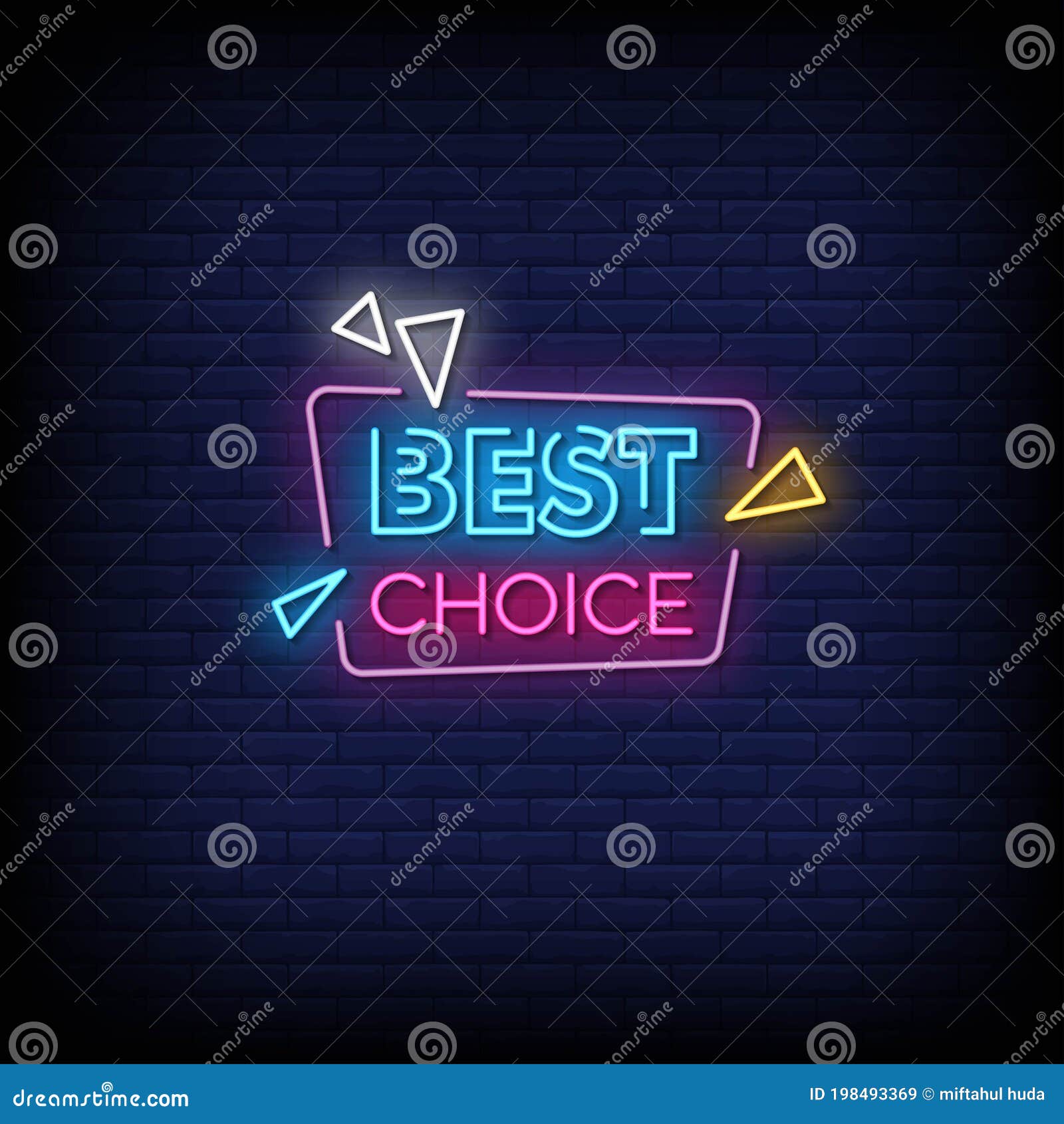 Best Choice Neon Signs Style Text Vector Stock Vector - Illustration of ...