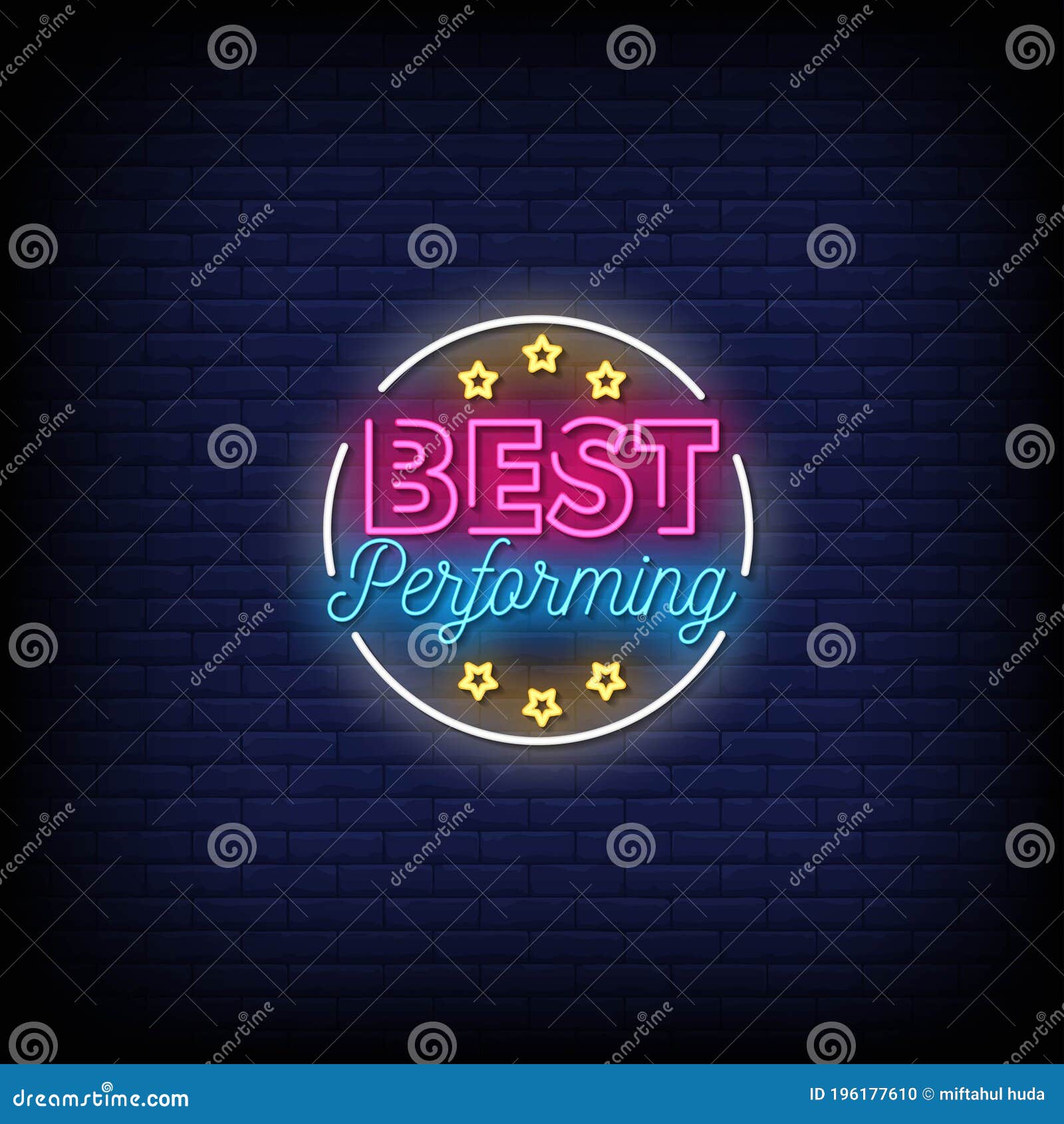 Best Performing Neon Signs Style Text Vector Stock Vector ...