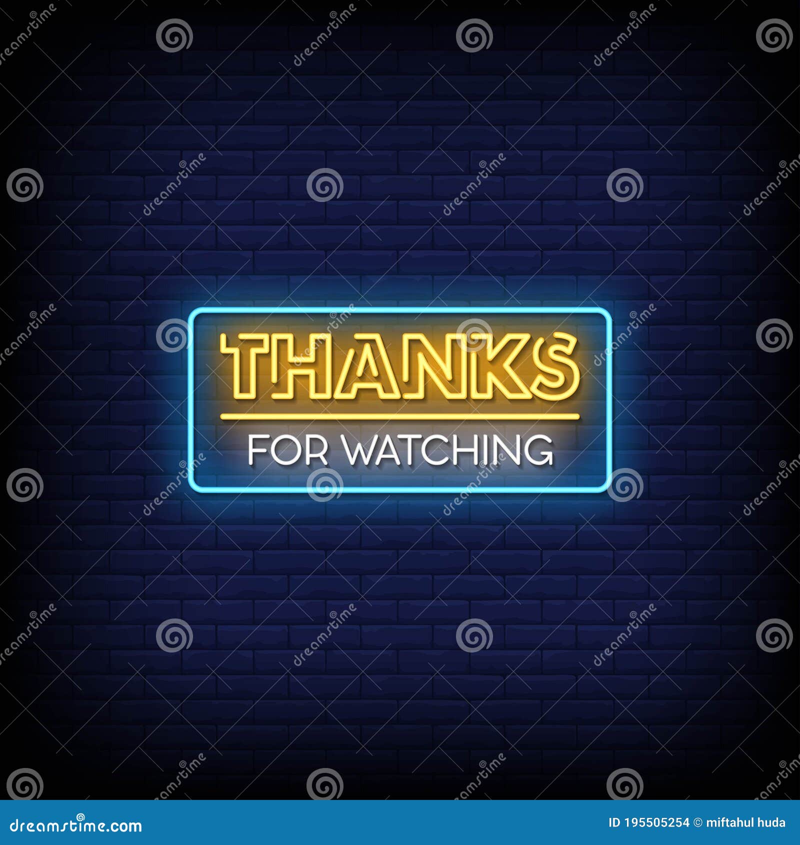 Thanks for Watching Neon Signs Style Text Vector Stock Vector ...