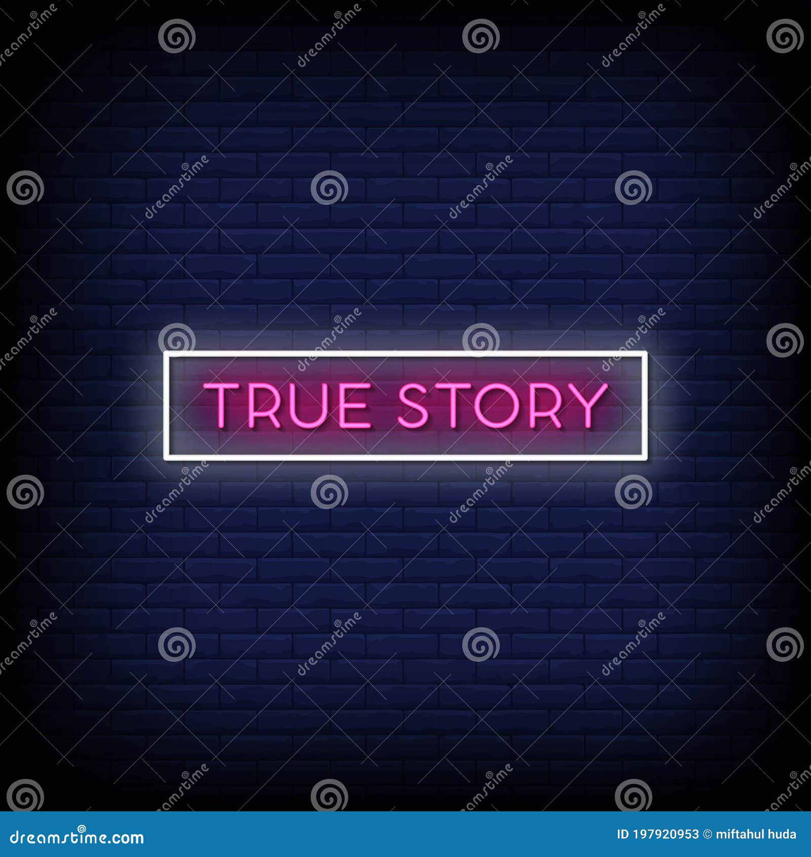 True Story Neon Signs Style Text Vector Stock Vector - Illustration of ...