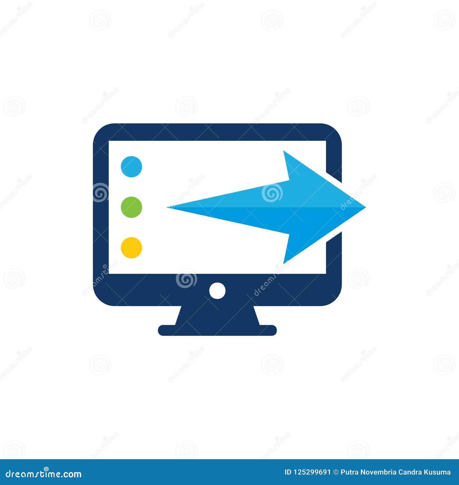 Arrow Computer Logo Icon Design Stock Vector - Illustration of ...