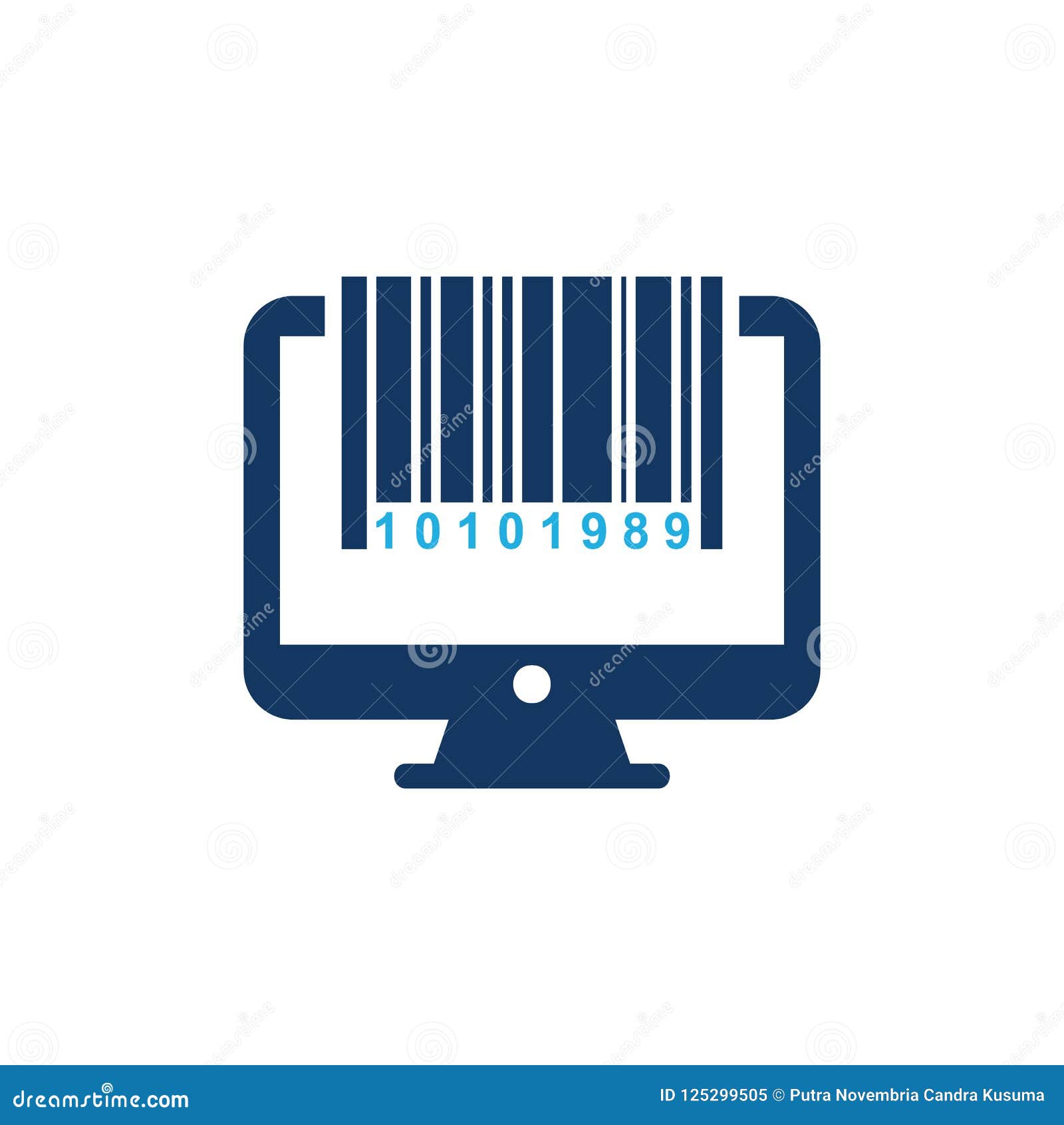 Barcode Computer Logo Icon Design Stock Vector - Illustration of ...