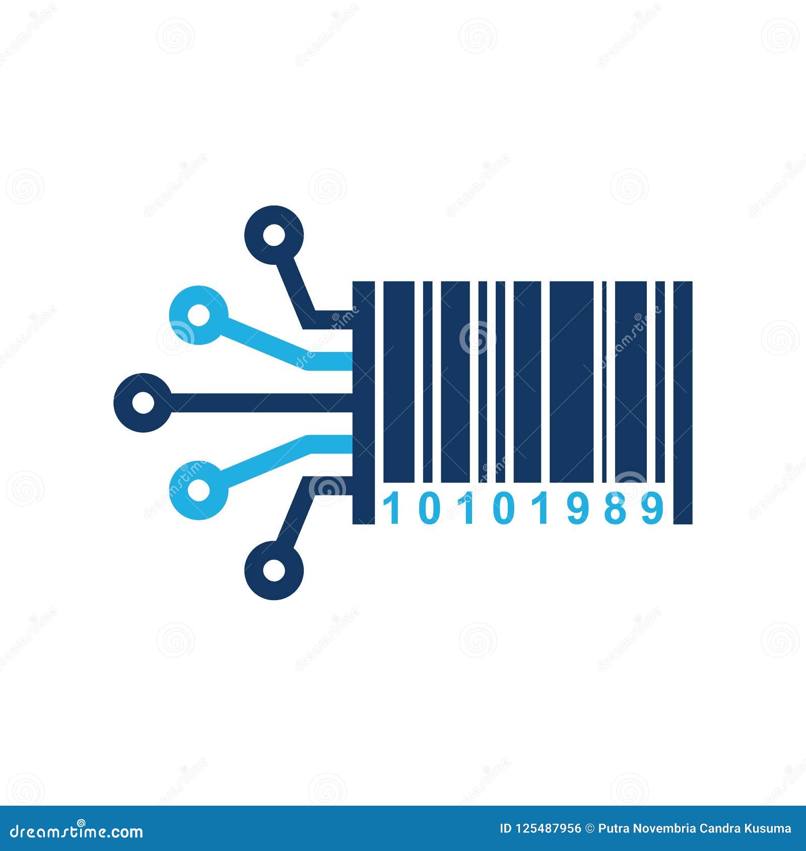 Barcode Digital Logo Icon Design Stock Vector - Illustration of connect ...