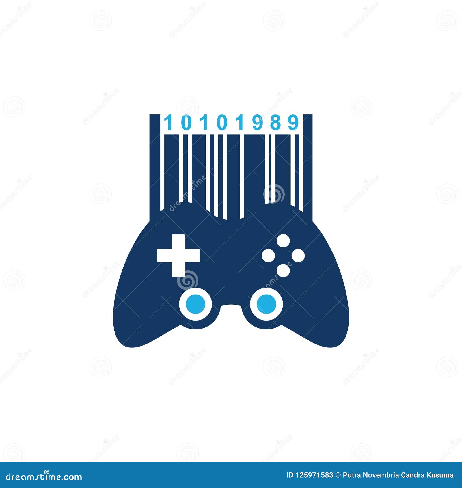 Barcode Game Logo Icon Design Stock Vector - Illustration of barcode ...