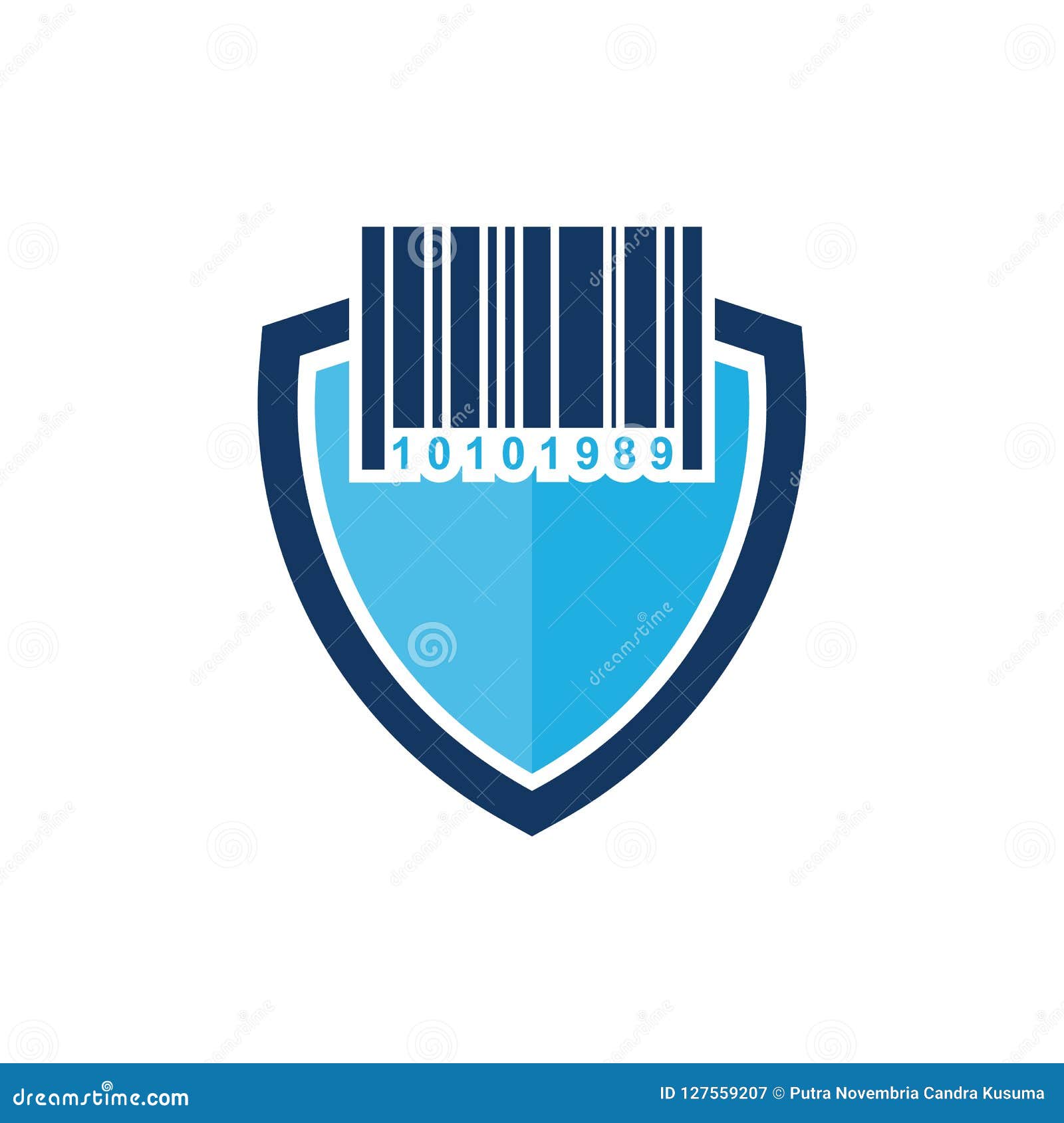 Barcode Shield Logo Icon Design Stock Vector - Illustration of code ...
