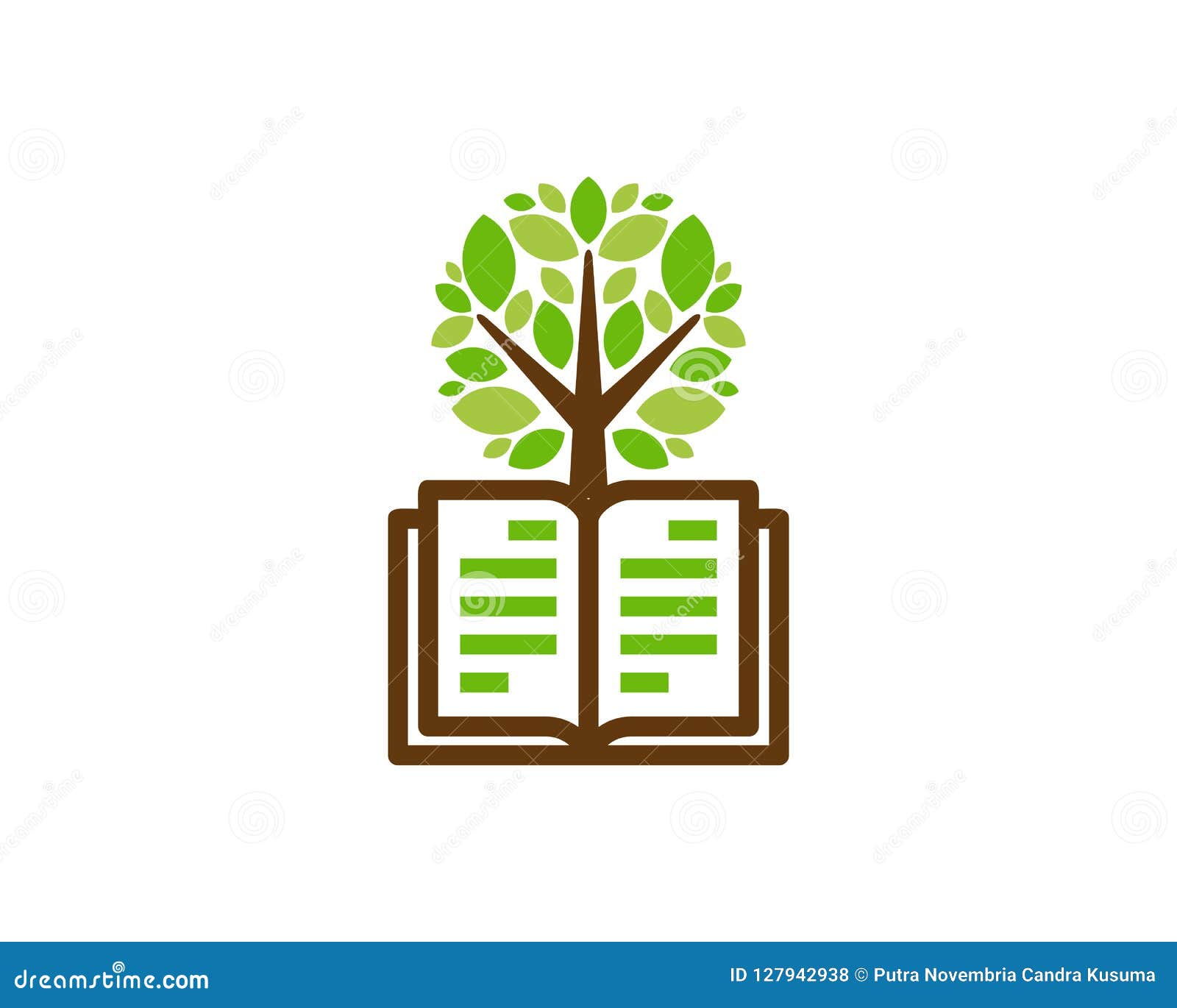 Book Tree Logo Icon Design stock vector. Illustration of library ...
