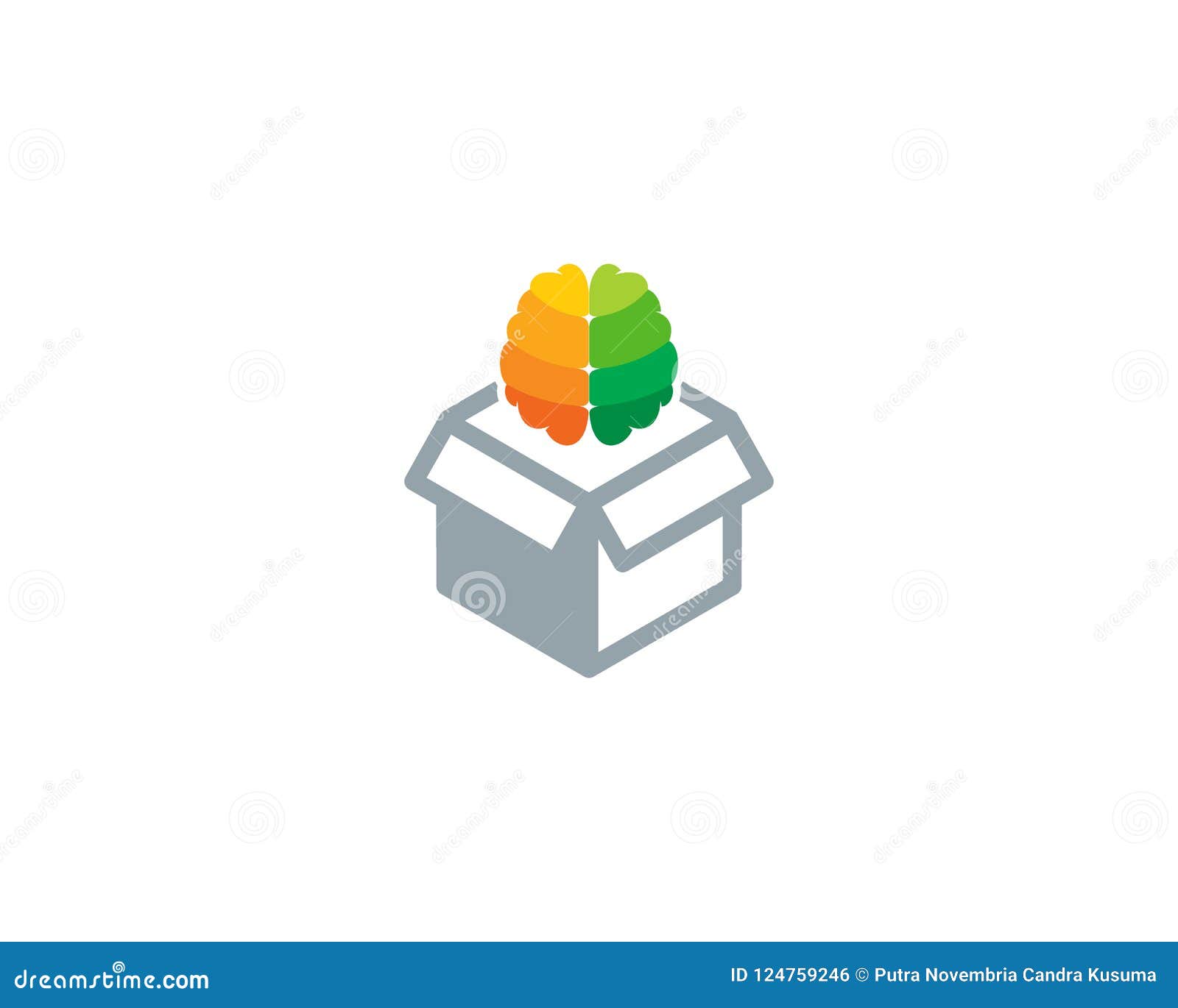 Box Brain Logo Icon Design stock vector. Illustration of graphic ...