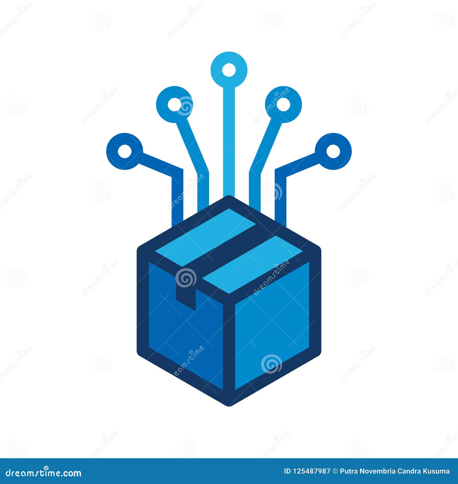 Box Digital Logo Icon Design Stock Vector - Illustration of link ...