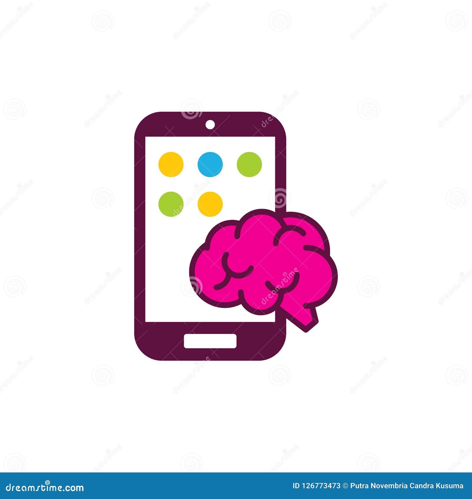 Brain Mobile Logo Icon Design Stock Vector - Illustration of abstract ...