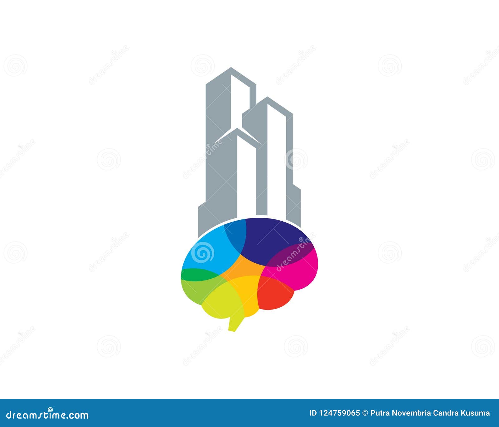 Building Brain Logo Icon Design Stock Vector - Illustration of graphic ...